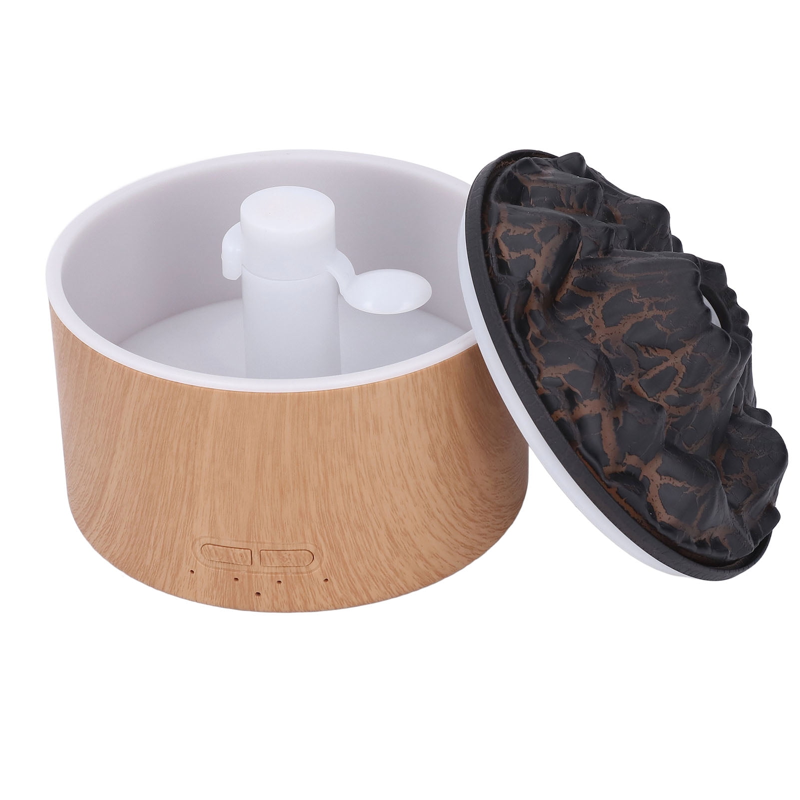 LAZIOEGR LED Light Diffuser Humidifier 330ml Dual Color Volcanic Flame ...