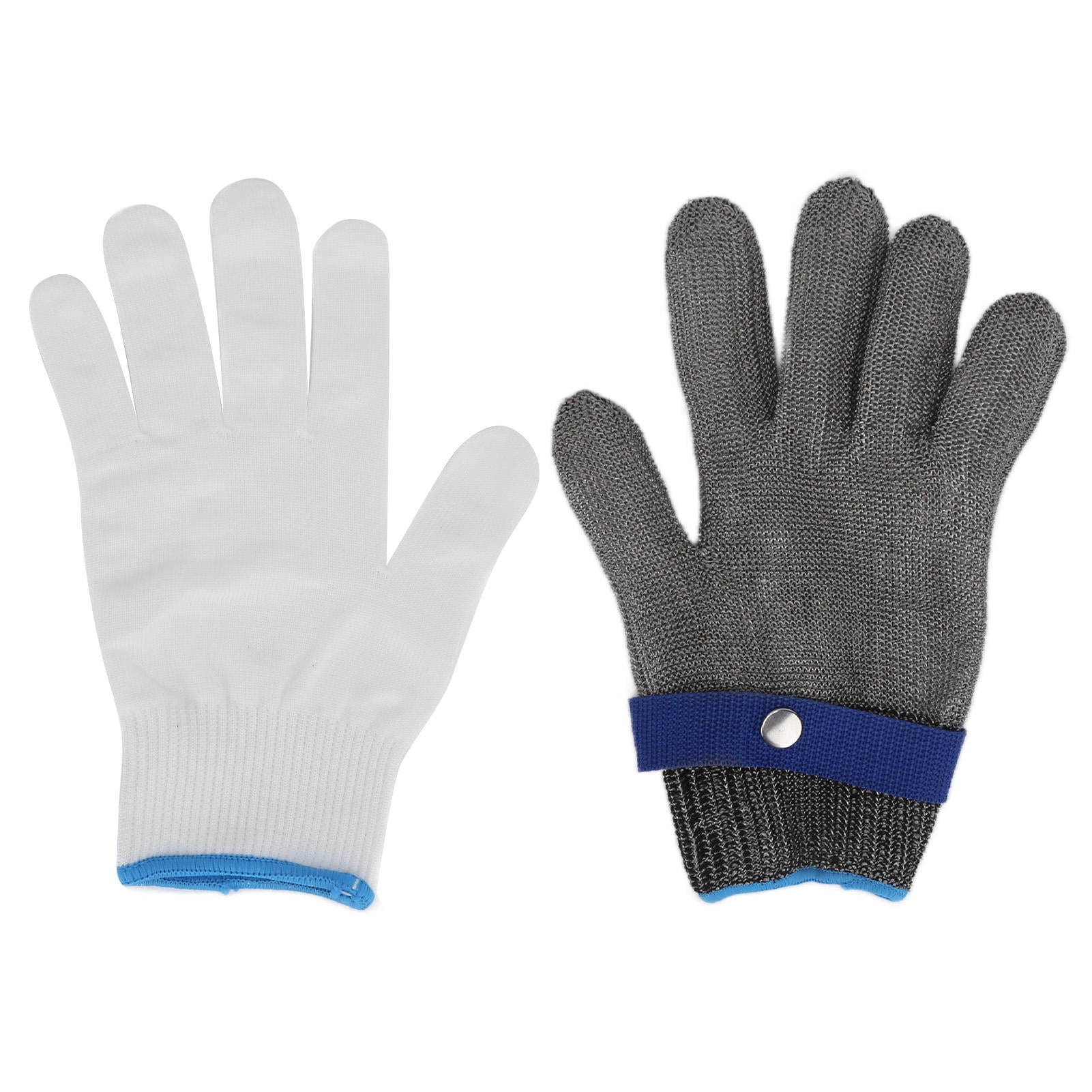 LAZIOEGR Metal Mesh Cut‑Resistant Gloves XL – Ambidextrous Stainless ...