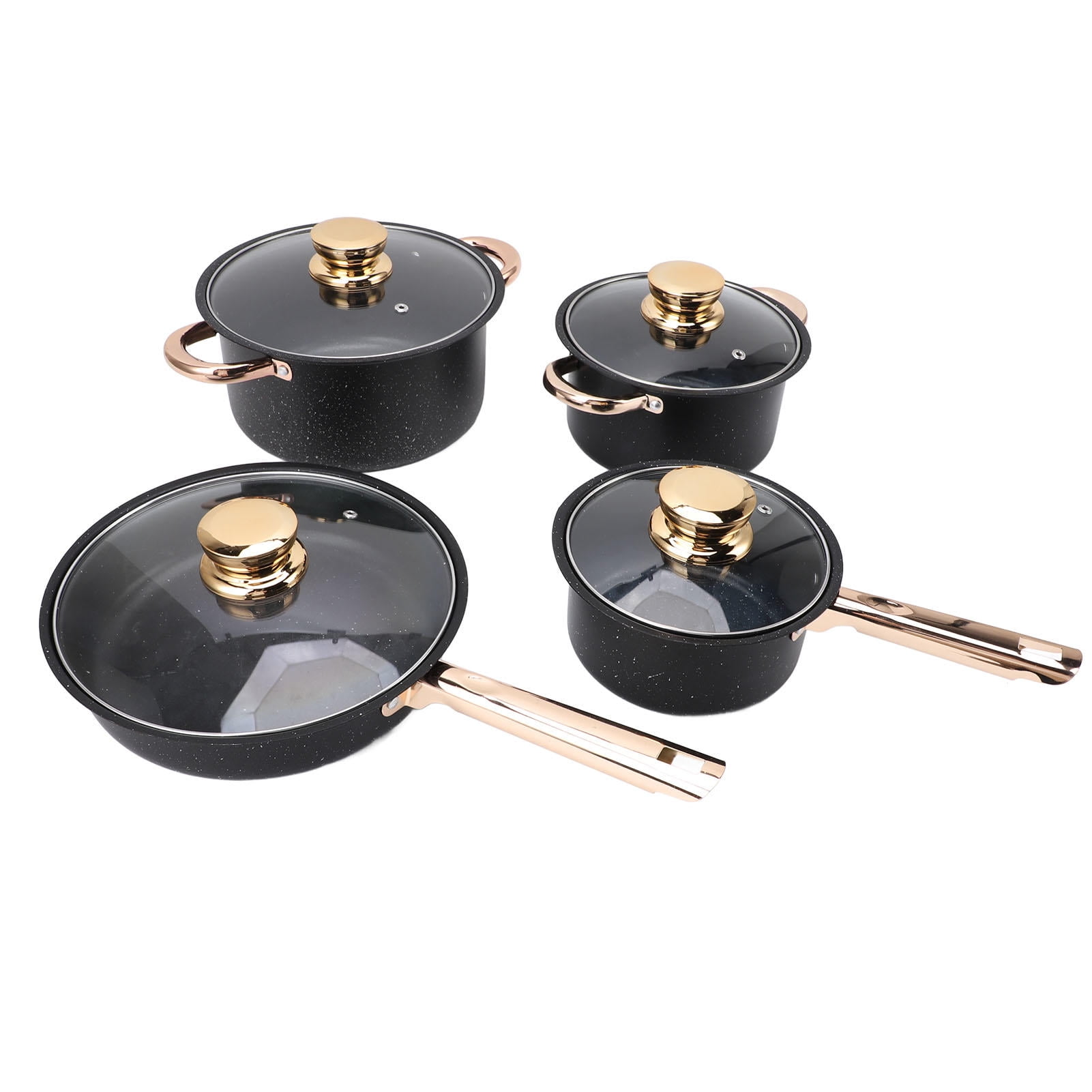 LAZIOEGR Stainless Steel Maifan Stone Cookware Set – 12‑Piece Anti ...