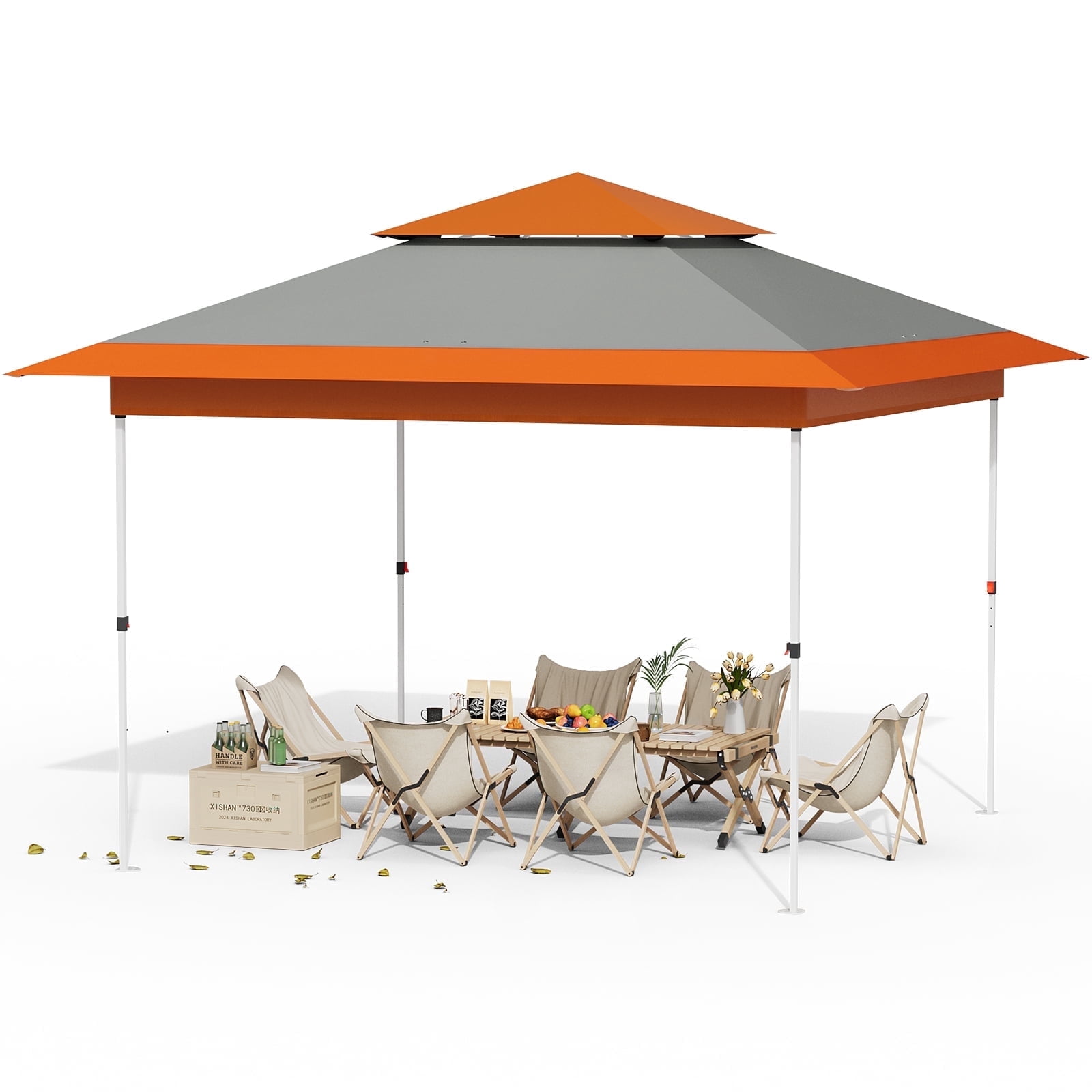 LAZY BUDDY 12'x12' Pop Up Canopy Tent, Instant Folding Shelter Outdoor ...