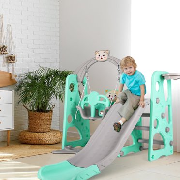 Swing-N-Slide Knightsbridge Plus Wooden Backyard Swing Set with Wave ...