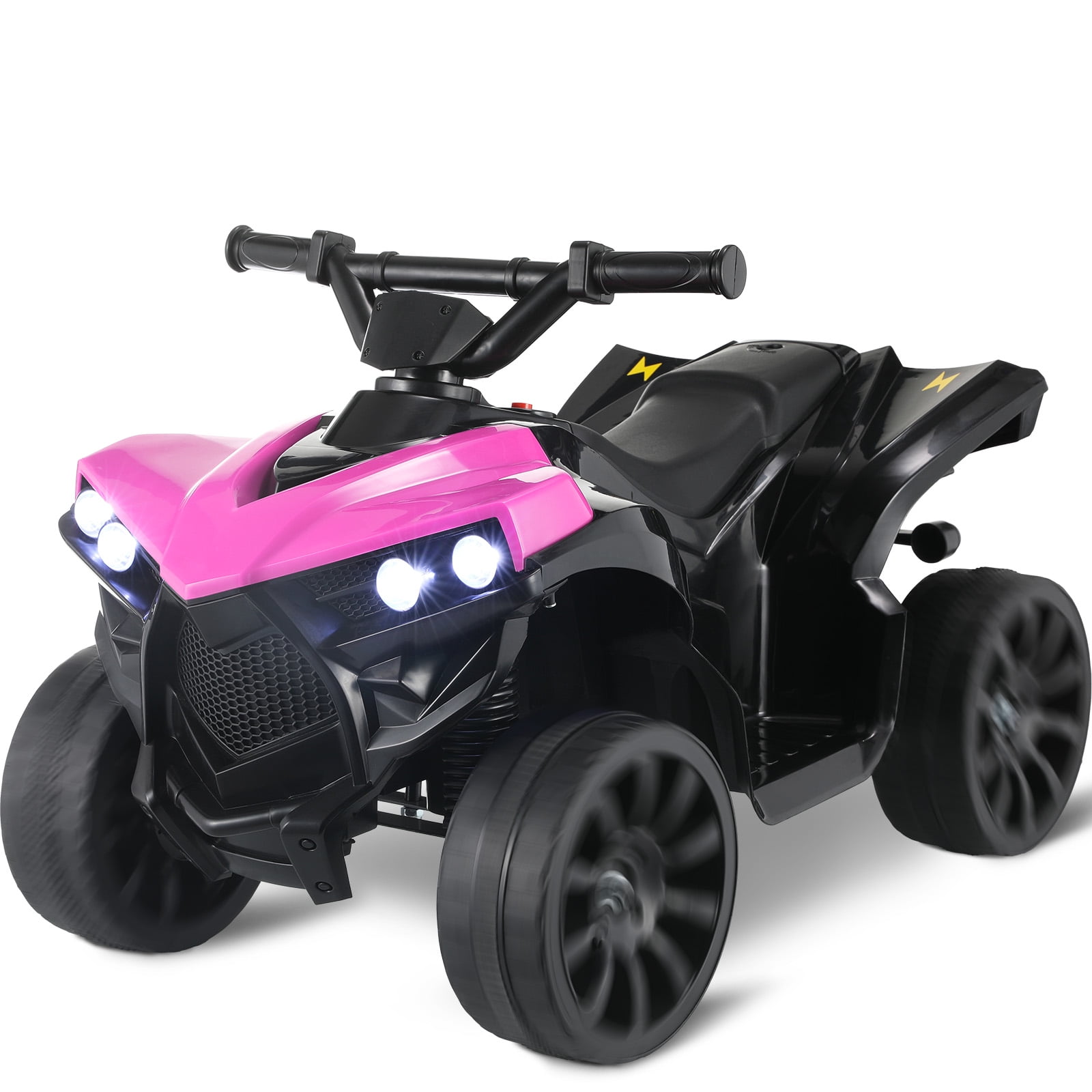 LAZY BUDDY 6V Battery Powered Kids Ride On ATV 4-Wheeler Quad w/ Music ...