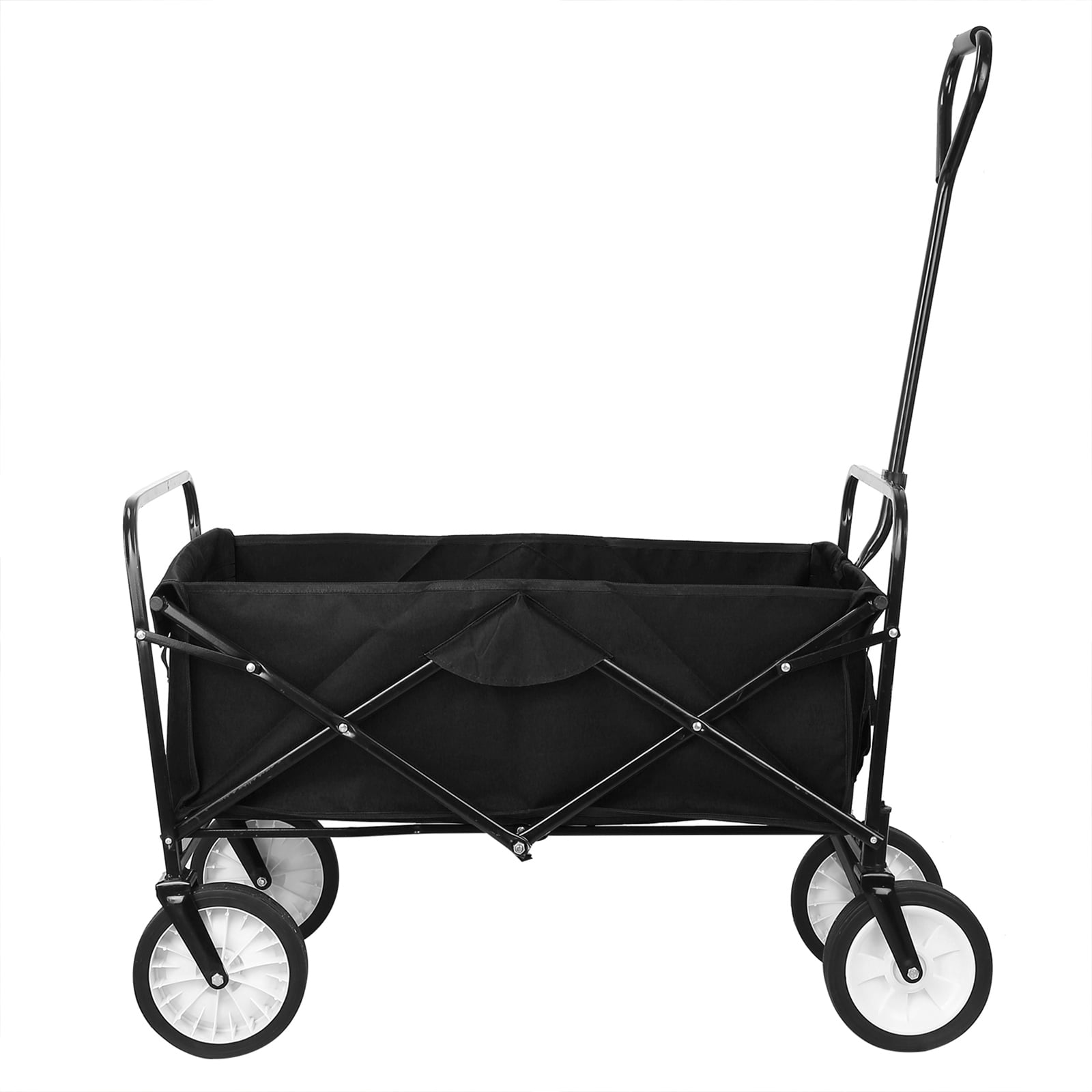 LAZY BUDDY Foldable Utility Wagon with Wheels, Rolling Beach Garden ...