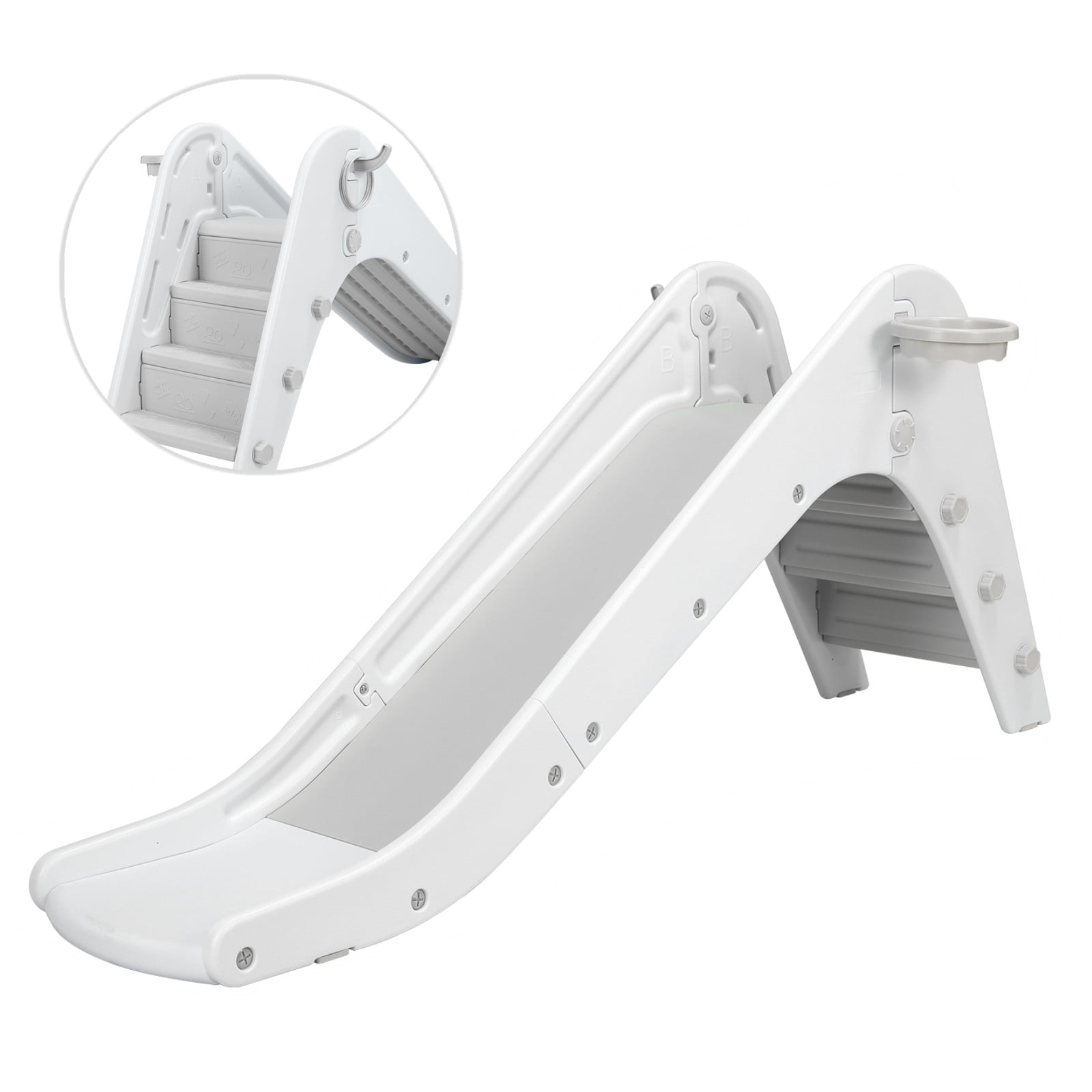 LAZY BUDDY Freestanding Slide for Kids, Toddler Slide Climber Set with ...