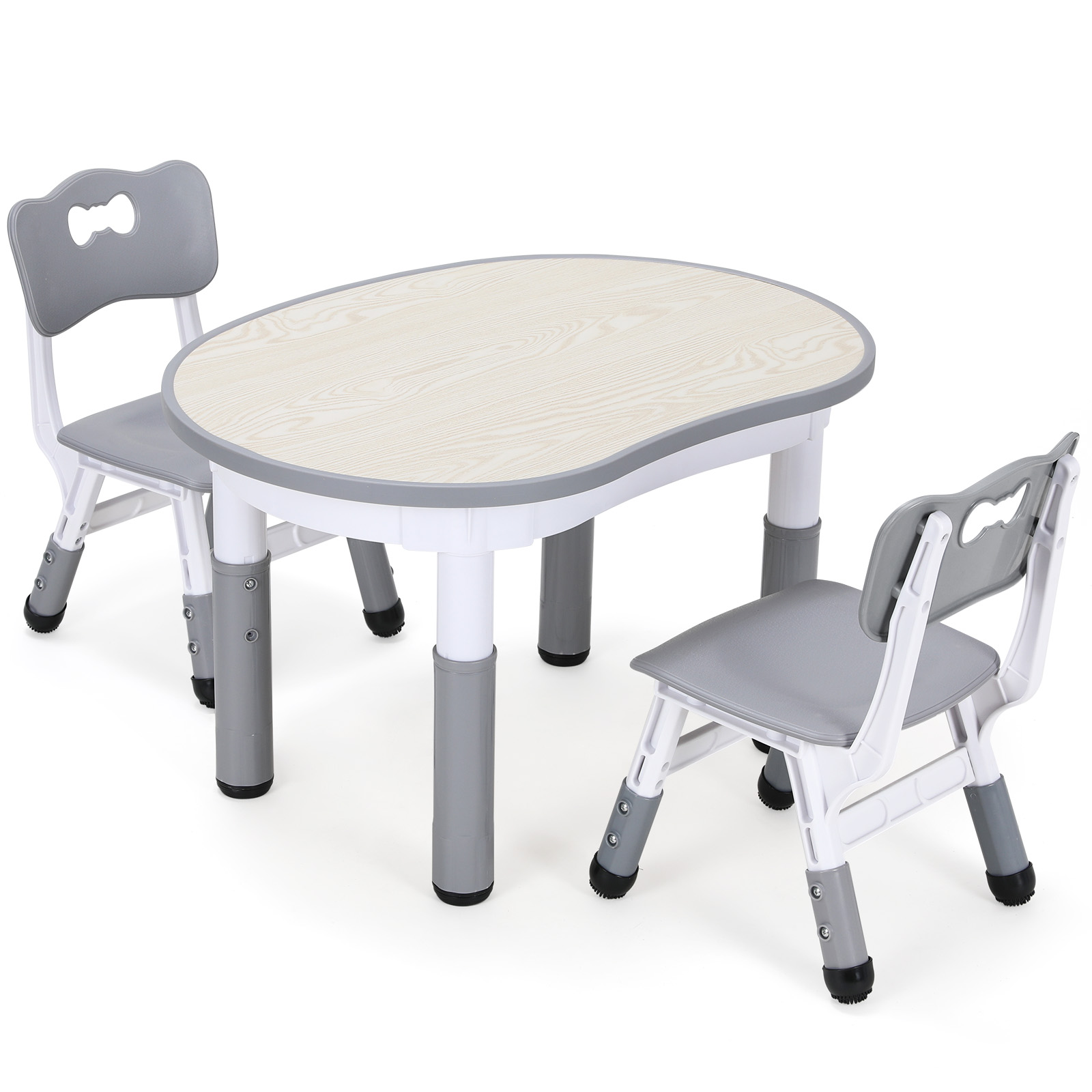 LAZY BUDDY Toddler Graffiti Table and chairs, Kids Study Table and 6 ...