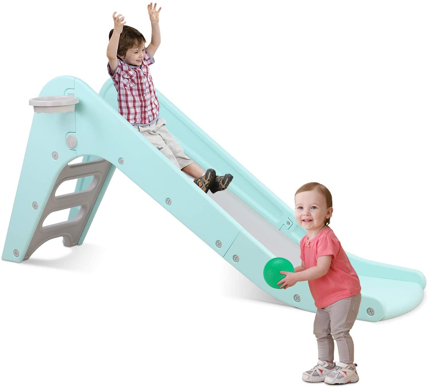 Blue Rabbit Play Outdoor Wavy Kids Slide, 6 Feet, Lime Green - Walmart.com