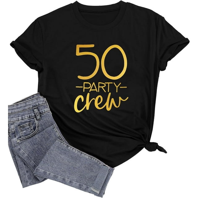 LAZYCHILD 50th Birthday Gifts for Women Fifty Birthday Shirts 50 Years ...