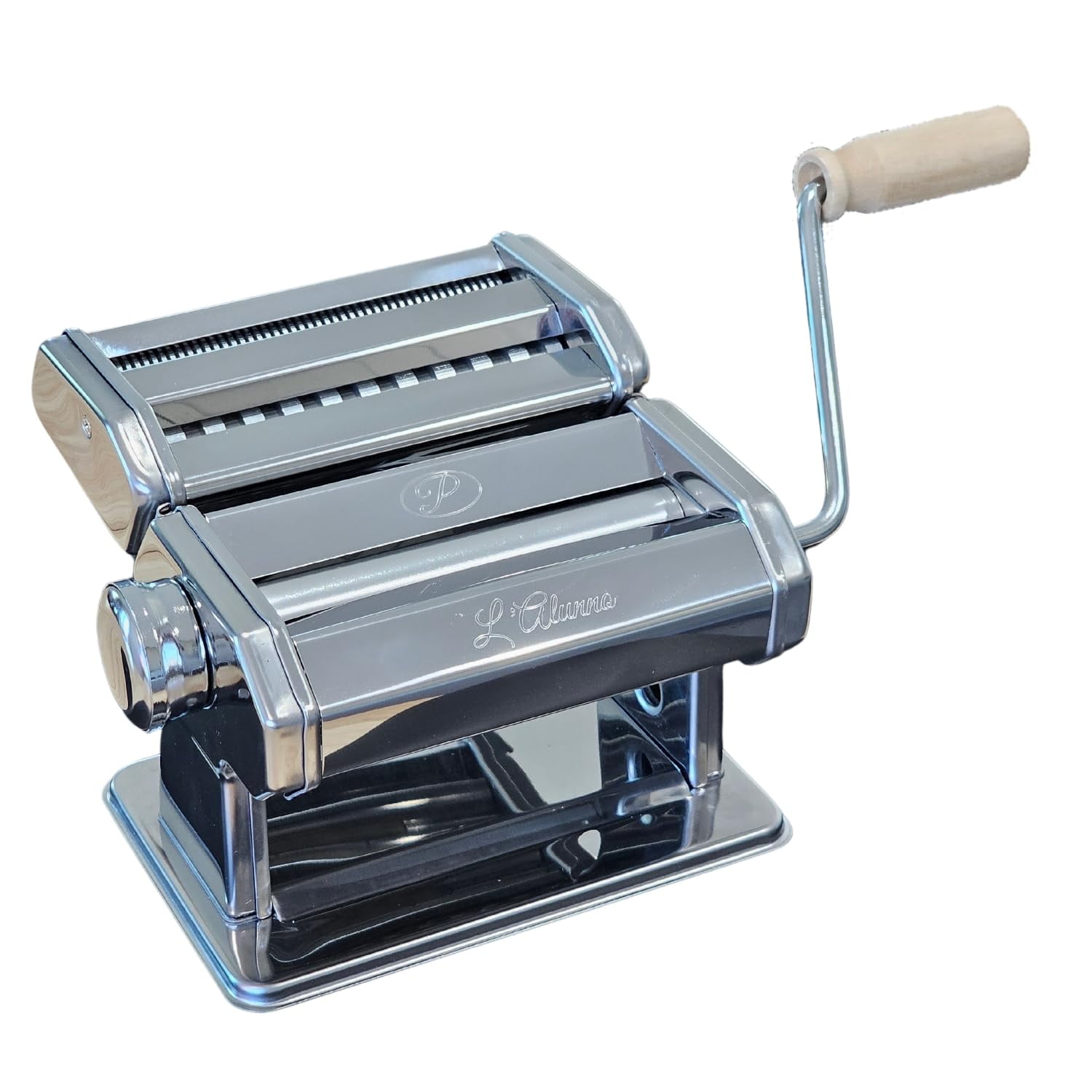 LAlunno Pasta Maker Machine by PastaVirtuoso Hand Crank Machine for ...
