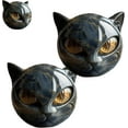 Cat Ornaments 2025 Luxury Black Cat Stone Sculpture Home Décor & Gift ...