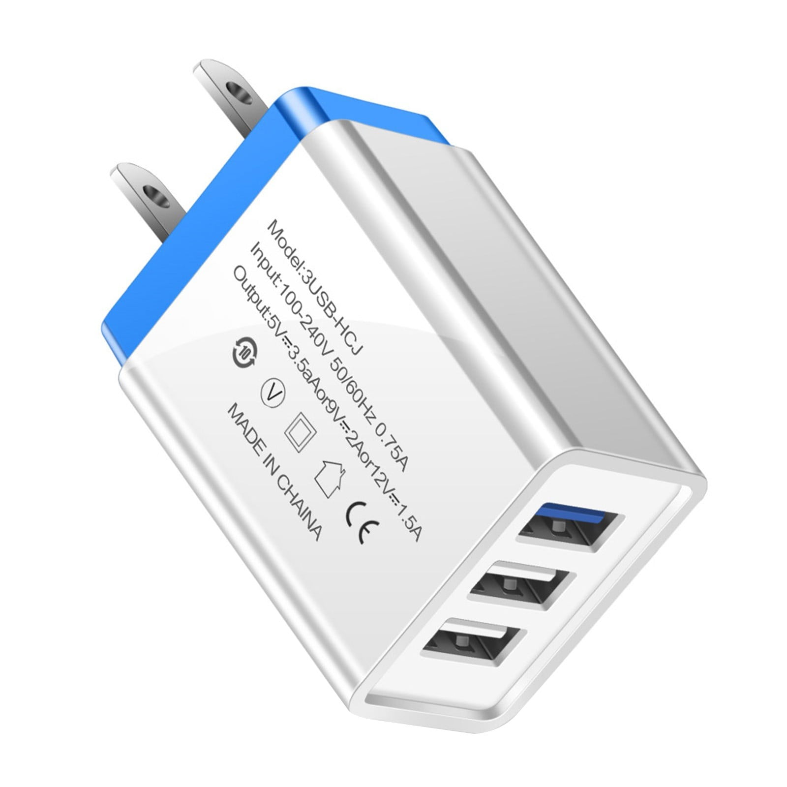 LBECLEY 2 Way Plug Adapter Outdoor Adapter 3Usb Usb Home Charger Wall ...
