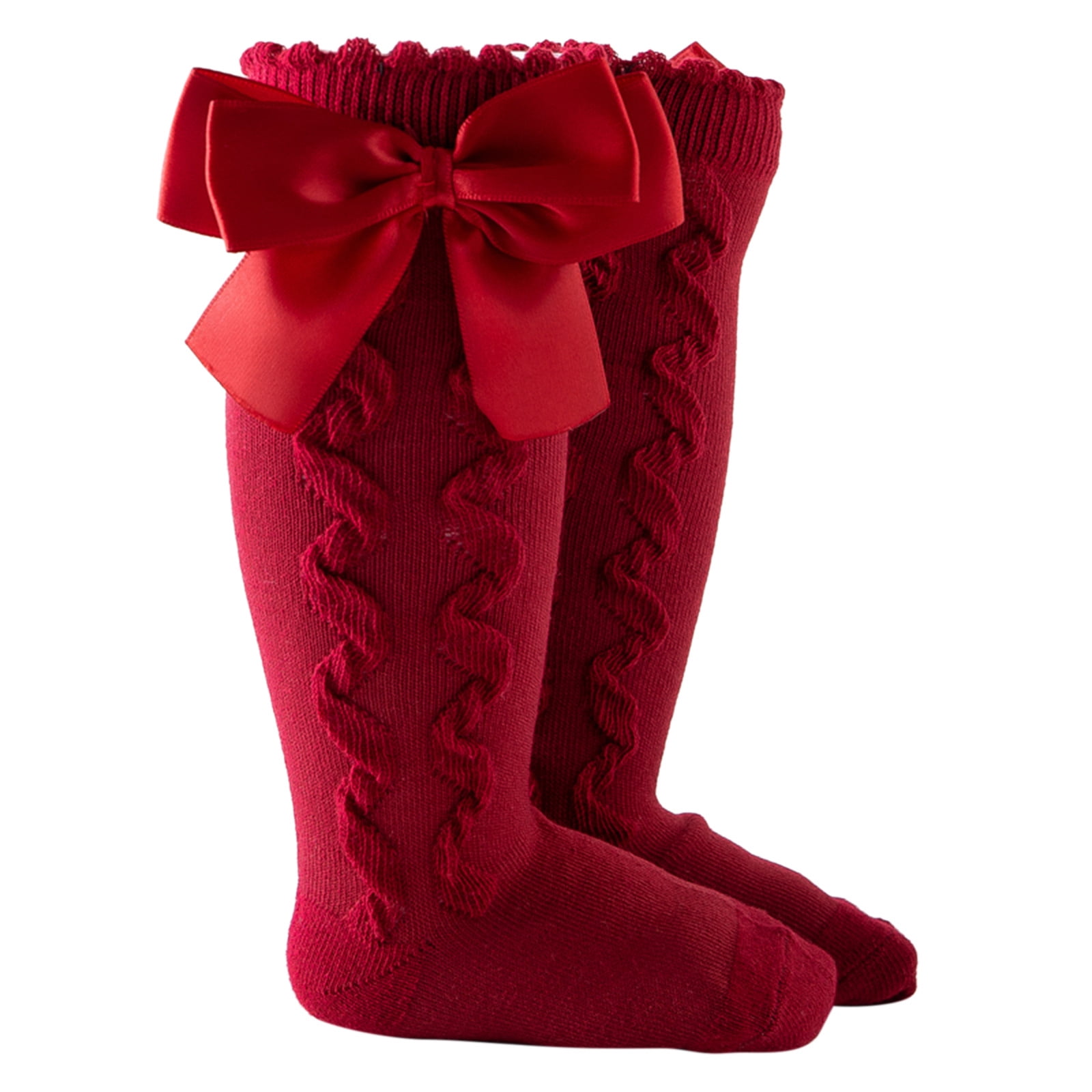 LBECLEY Toddler Girl Knee Socks Mid-Calf Sock Toddler Princess Kids ...