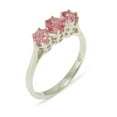 LBG 925 Sterling Silver Real Genuine Pink Tourmaline Womens Promise ...