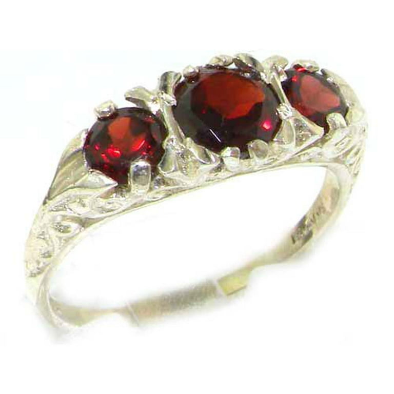 garnet trilogy ring