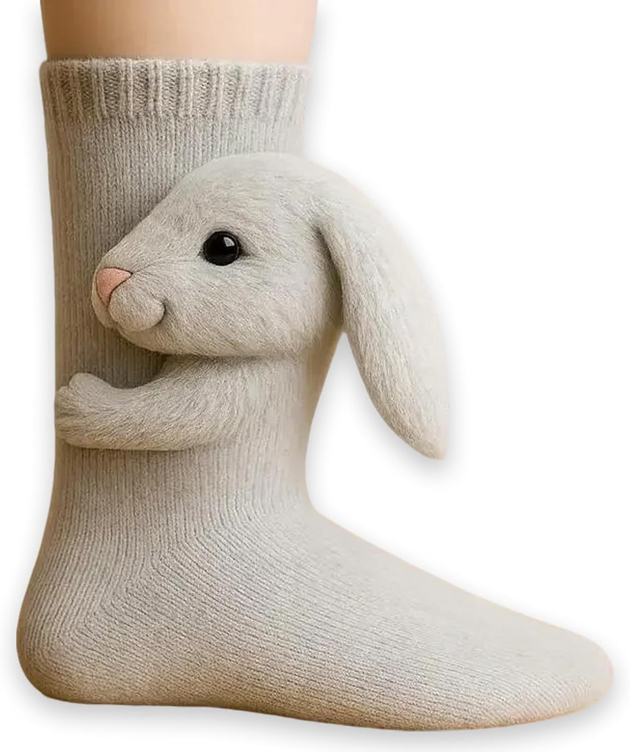 LBHGRMF 3D Knit Animal Sloth Socks for Women, Cute Plush Animal Hug ...