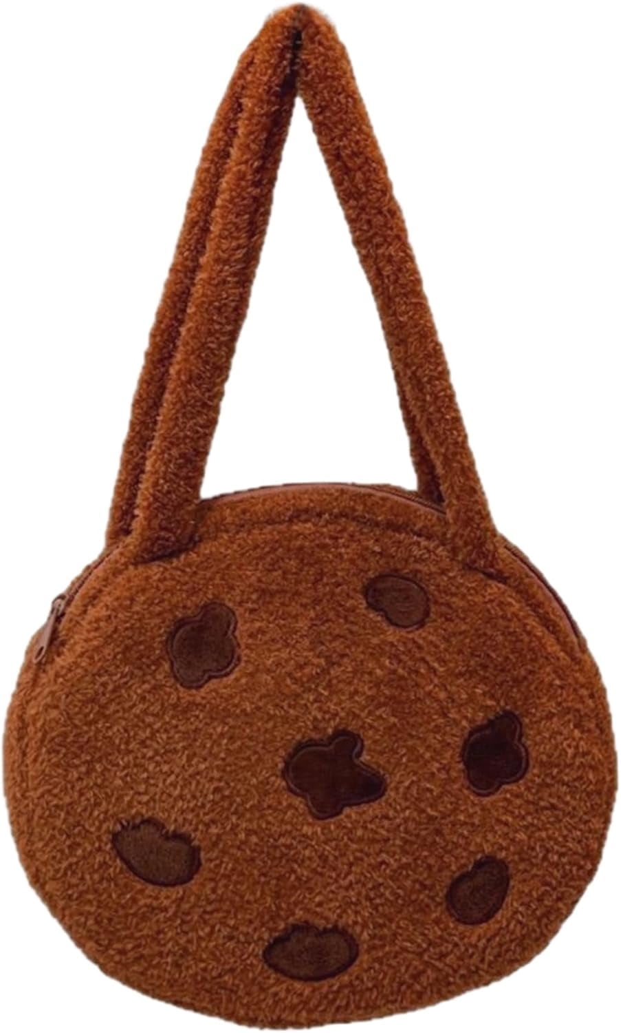LBHGRMF Plush Fluffy Chocolate Cookie Purse, Soft Faux Fur Cookie ...