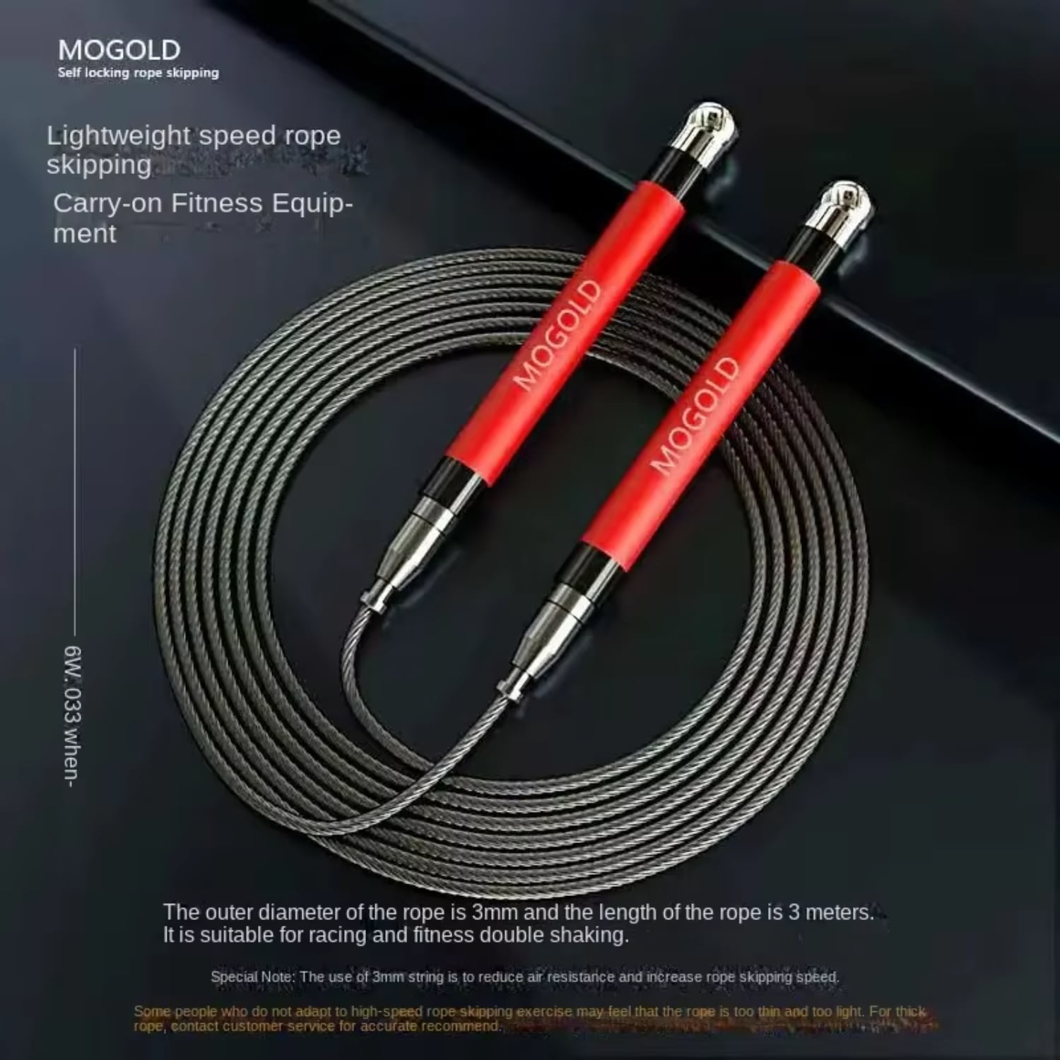 LBNGJZ Professional self-locking racing steel wire jump rope for ...