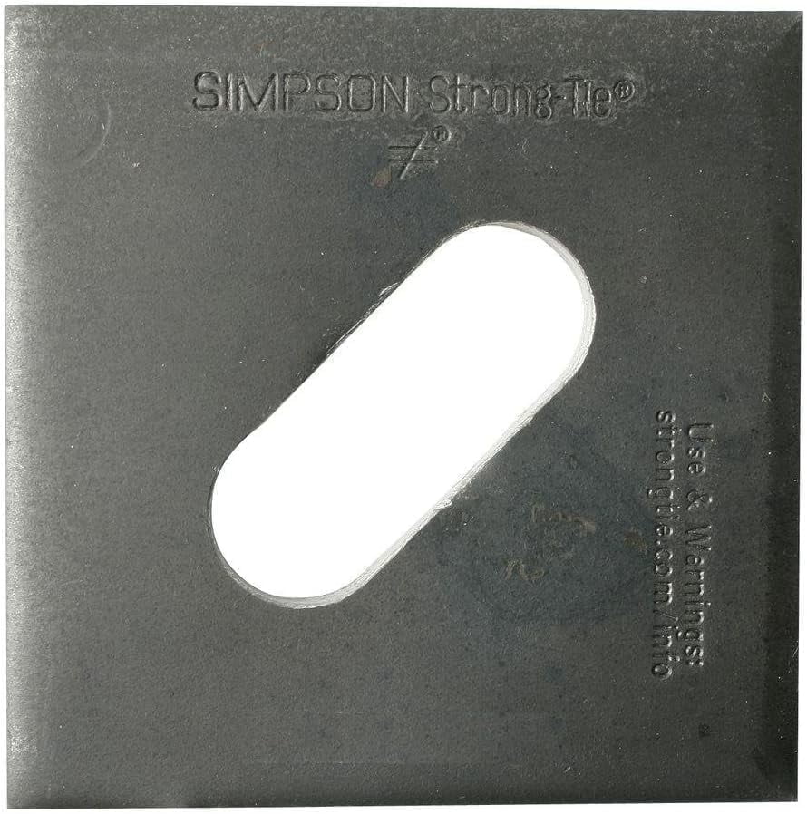 LBPS 5/8 LBPS 3 in. x 3 in. Slotted Bearing Plate with 5/8 in. Bolt Dia ...