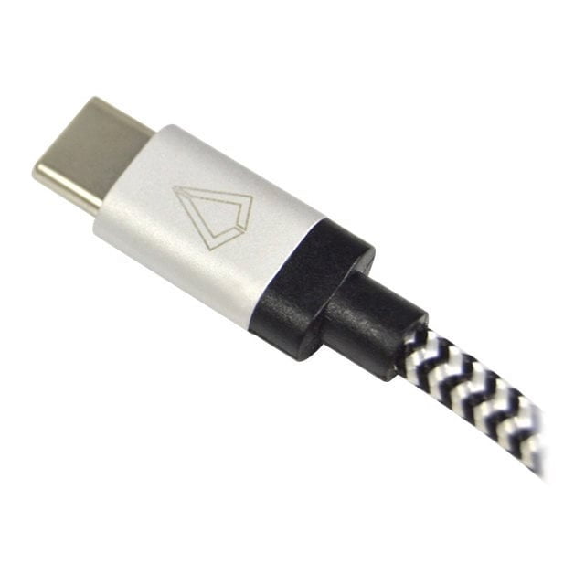 LBT (7-Foot) USB-C to USB-C Braided Charge/Sync Cable - Silver/White ...
