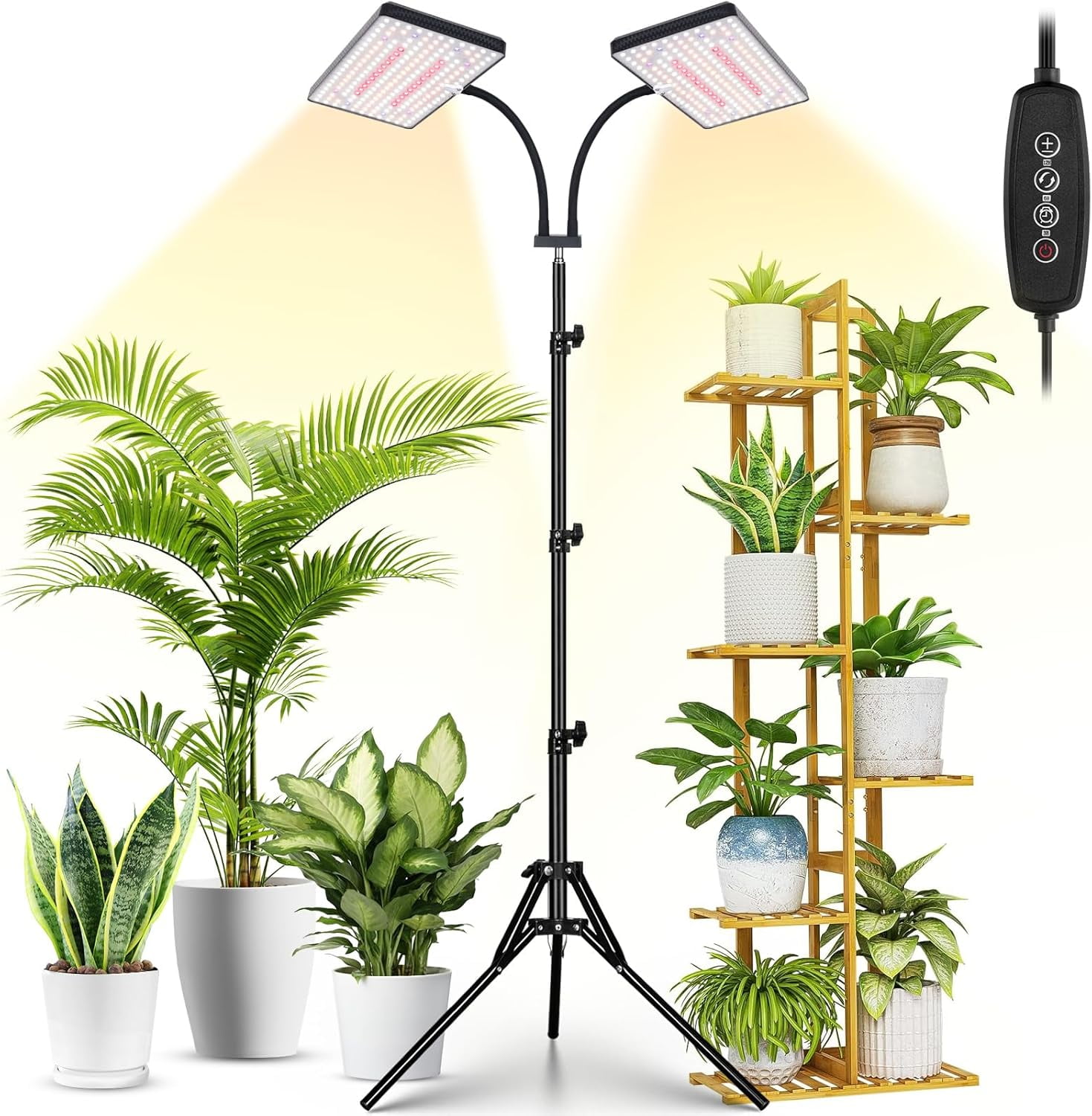 LBW Grow Lights for Indoor Plants Full Spectrum with Stand,214 LEDs ...