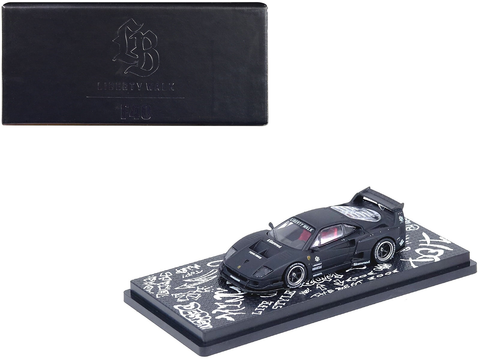 LBWK (Liberty Walk) F40 Matt Black w/Graphics "Hong Kong Toycar Salon ...