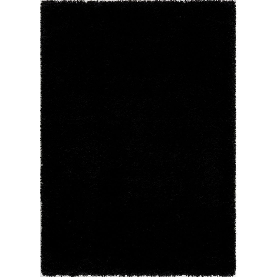 LBaiet 4' x 6' Black Solid Rectangular Shag Area Throw Rug - Walmart.com