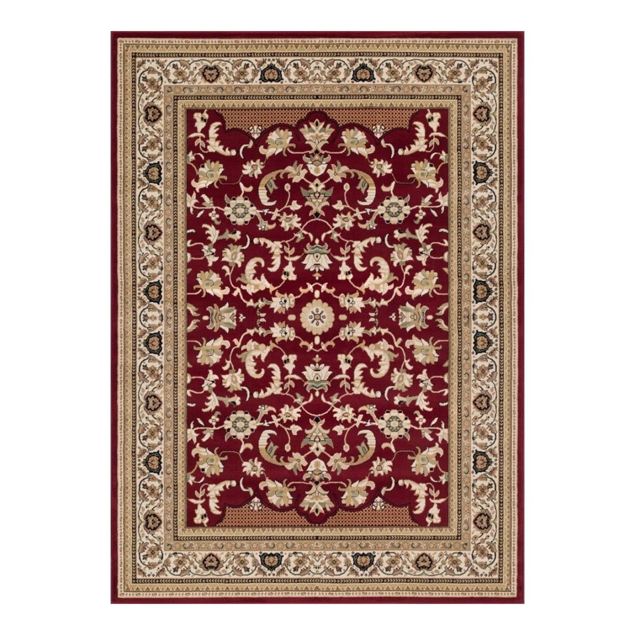 LBaiet Kalene Oriental Akron Latex Collection 5 x 7 Area Rug - Red ...