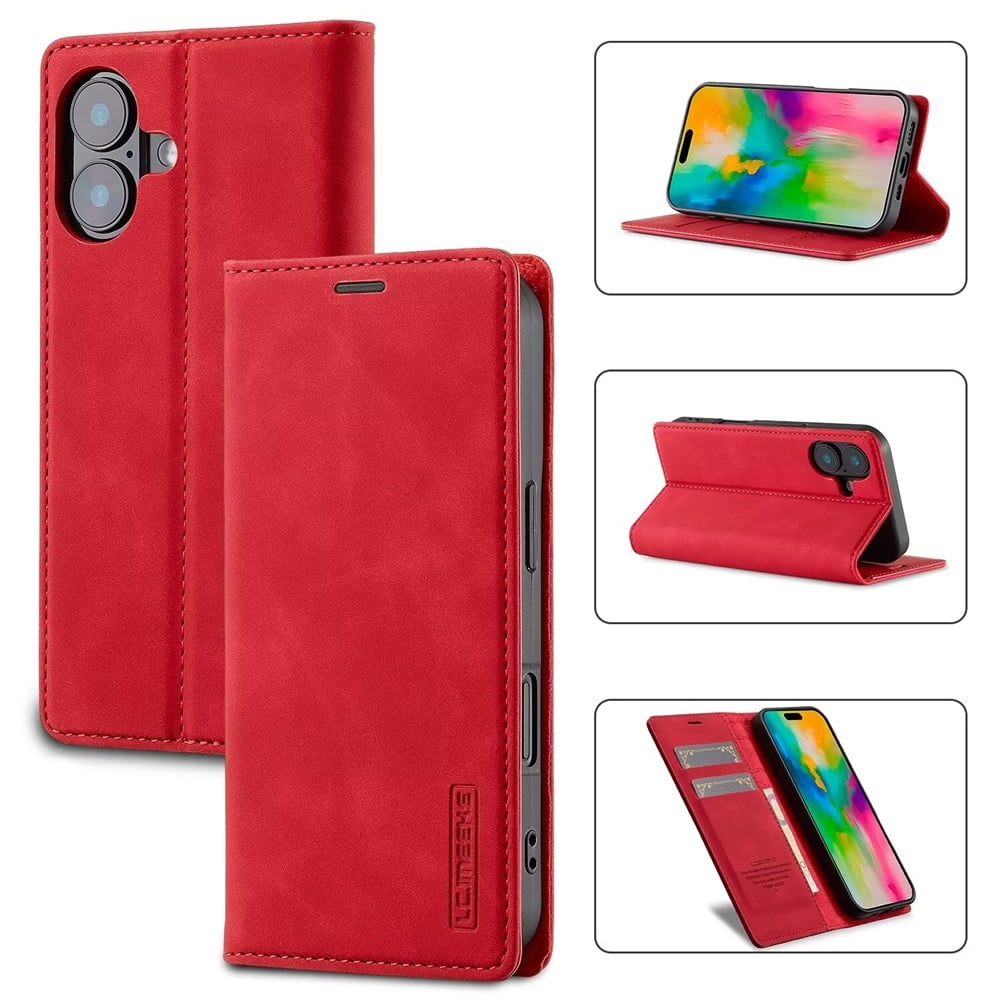 LC.IMEEKE Leather For iPhone 17 Case, Flip Wallet Leather Case with ...