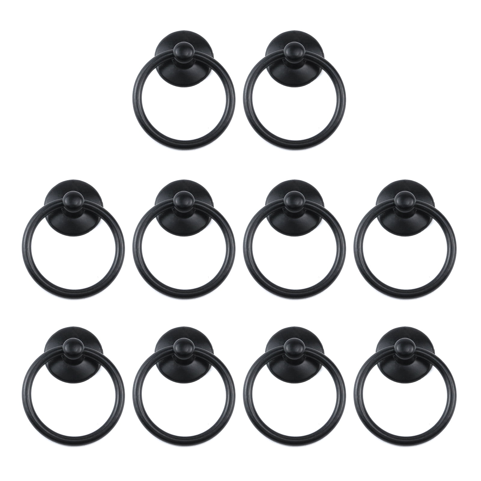 LC LICTOP 10pcs Round Ring Pull Handles Single Hole Knobs for Cupboard ...