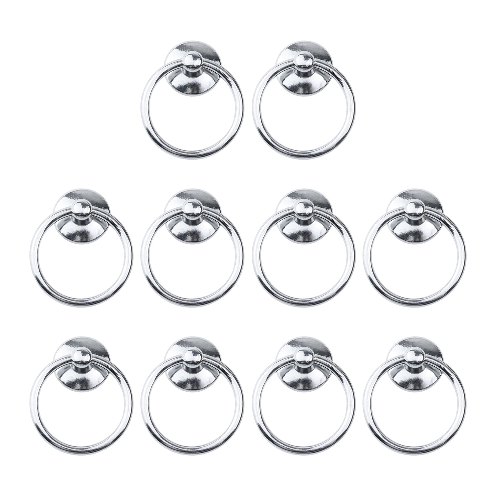 LC LICTOP 10pcs Single Hole Knobs Cabinet Closet Ring Pulls Round ...