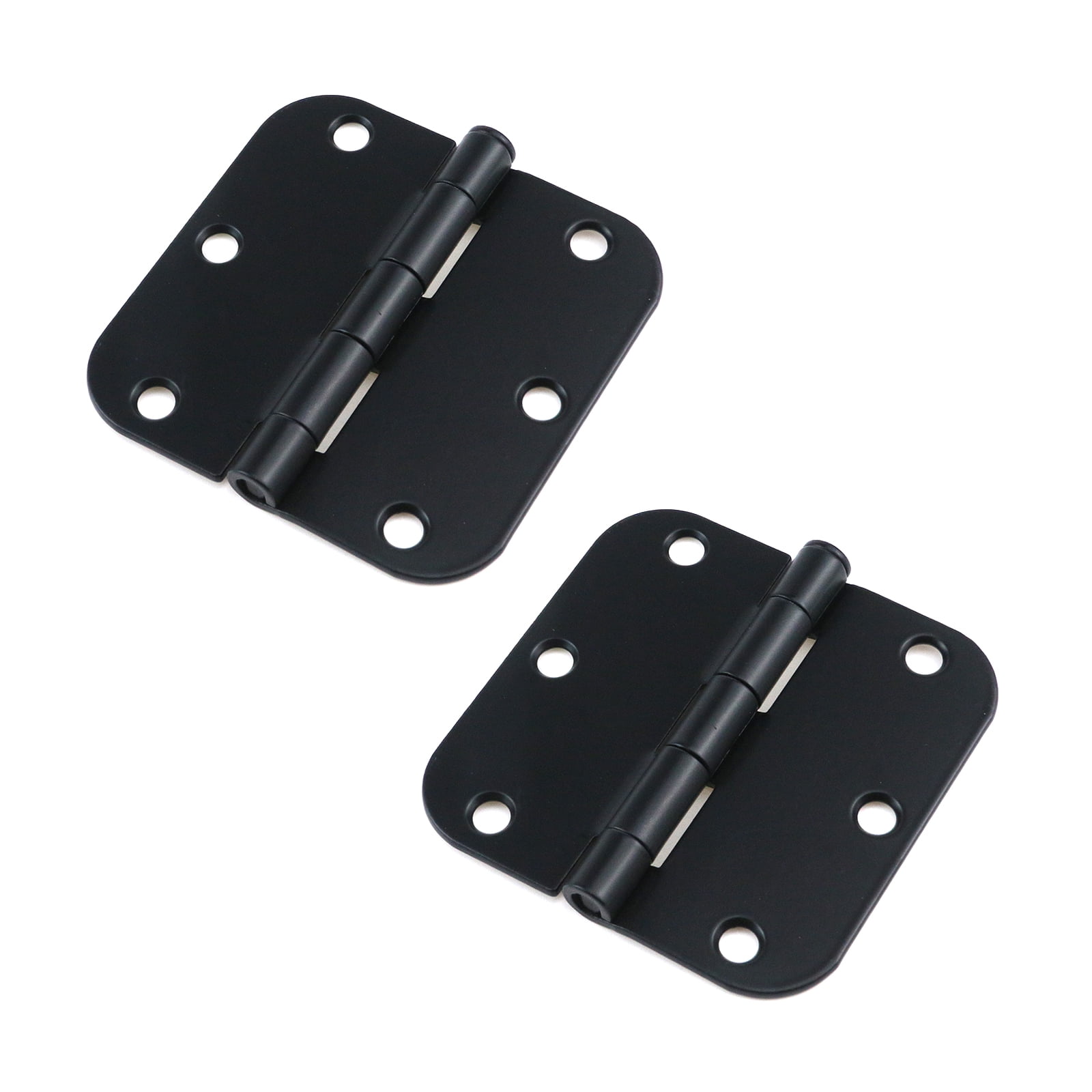 LC LICTOP 2Pcs Door Hinges Matte Black Hinges for Doors Rounded Corner ...
