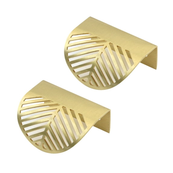 LC LICTOP 2Pcs Leaf Shape Furniture Pull Handles Hollowed Arc Handles ...