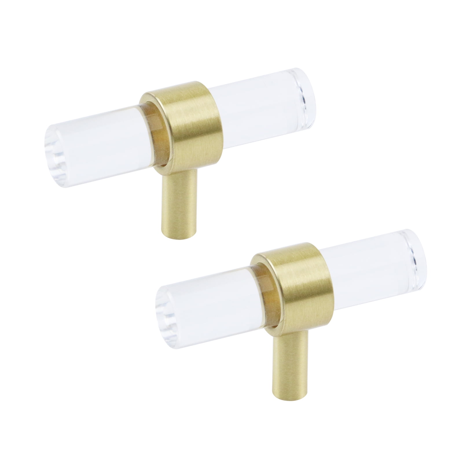 LC LICTOP 2Pcs Single Hole Cabinet Pulls Handles Transparent Handles ...