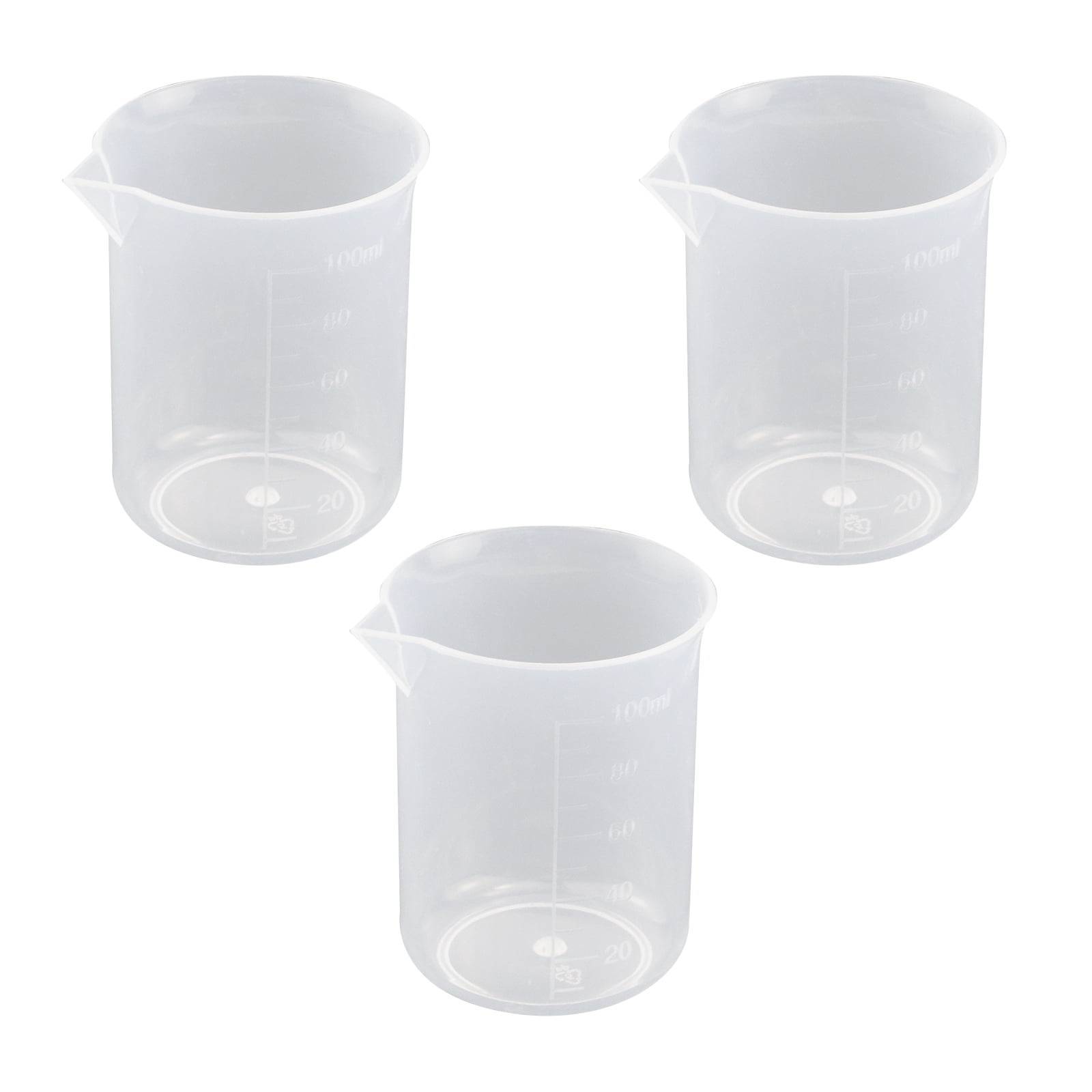 LC LICTOP 3Pcs Plastic Graduated Beaker Cups Transparent Measuring Cups ...