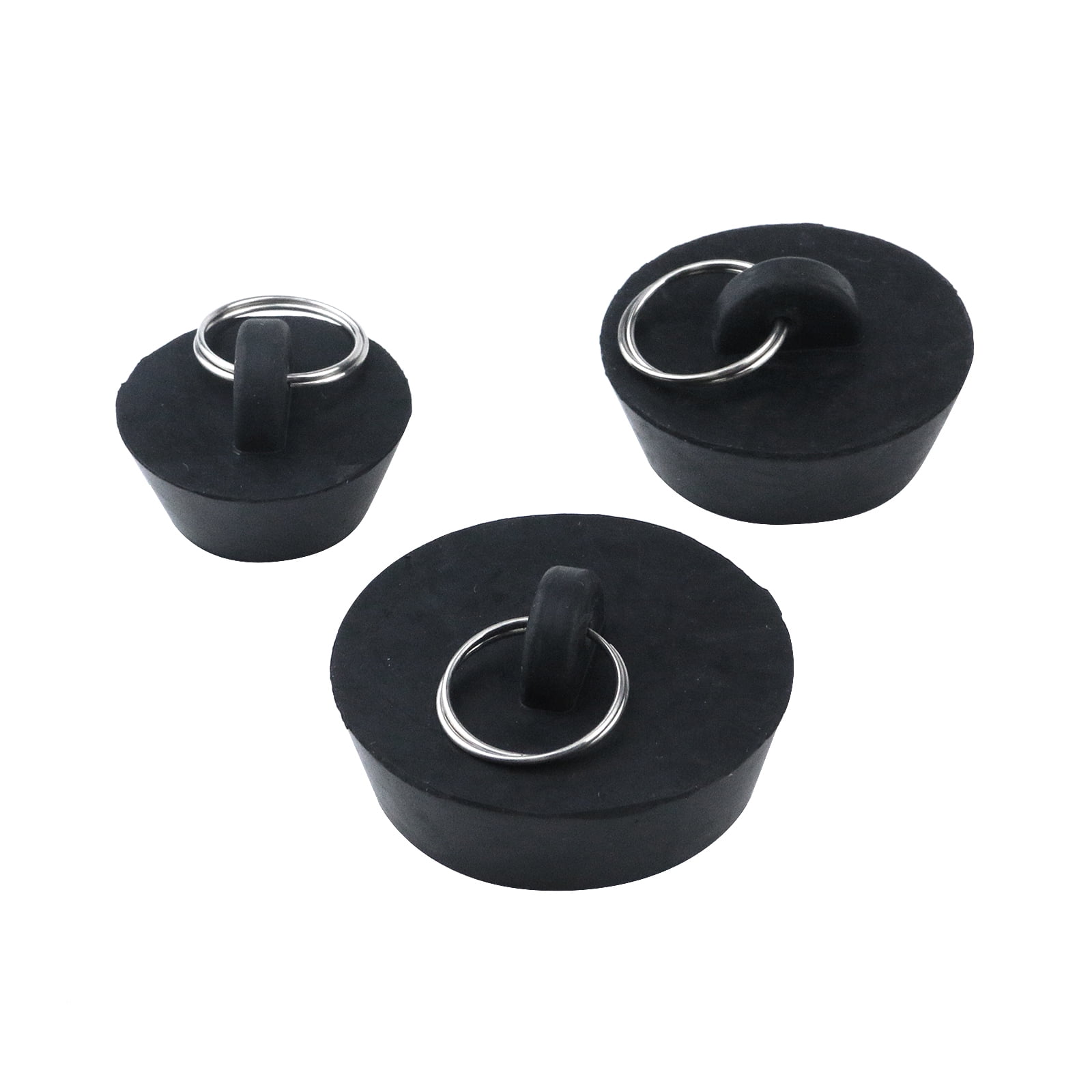 LC LICTOP 3Pcs Rubber Sink Plug with Hanging Ring Water Stopper Prevent ...