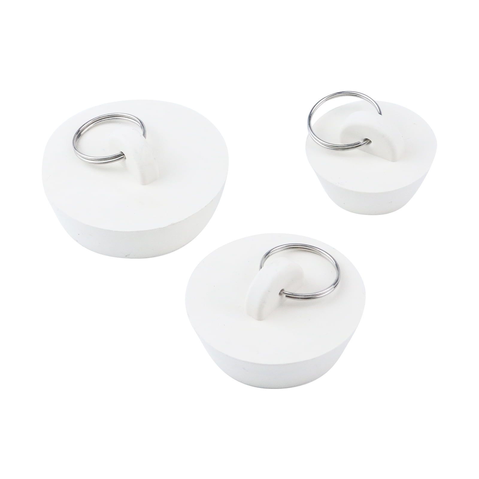 LC LICTOP 3Pcs Rubber Water Stopper Plug White Sink Plug with Hanging ...