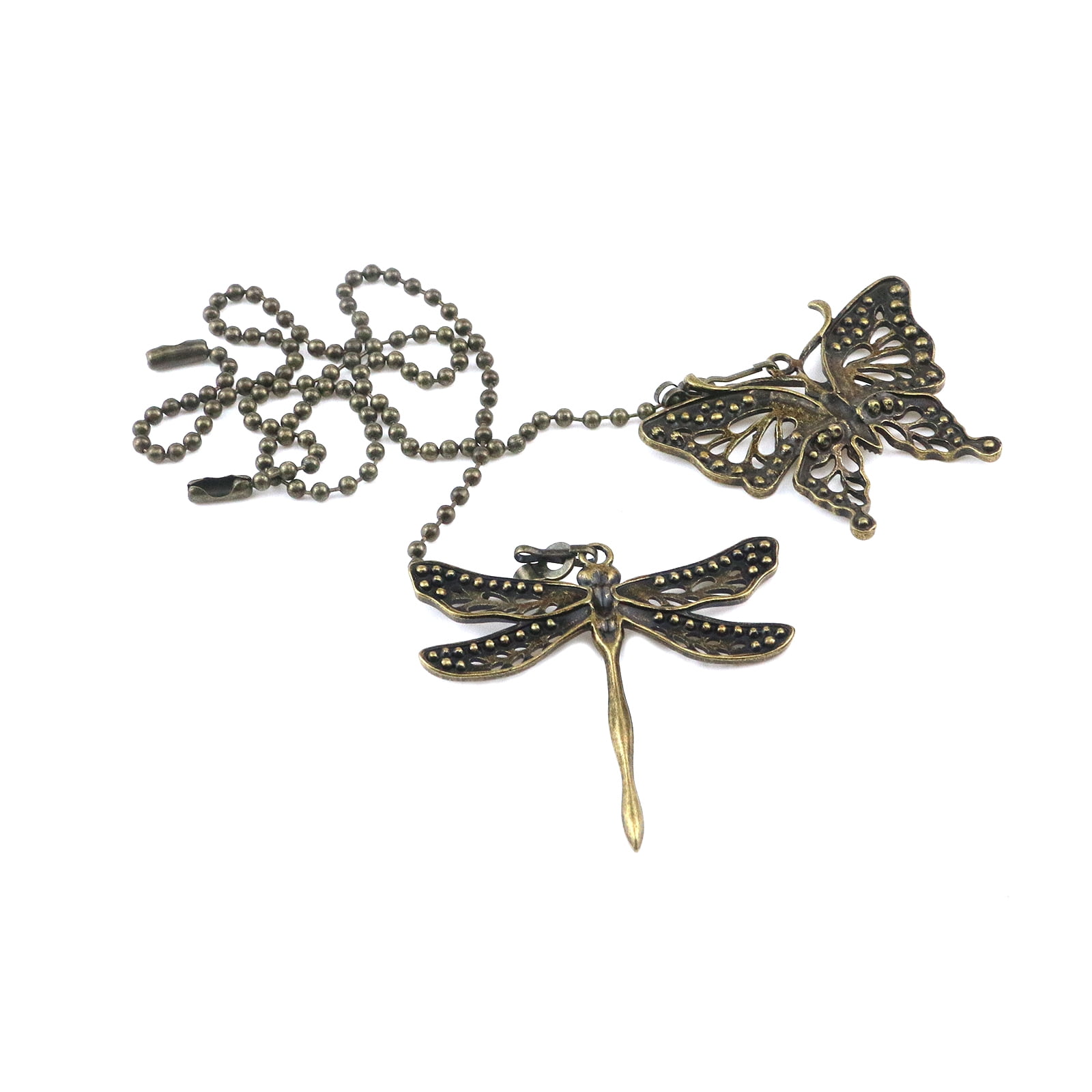 LC LICTOP Ceiling Fan Light Pull Chains with Butterfly and Dragonfly ...