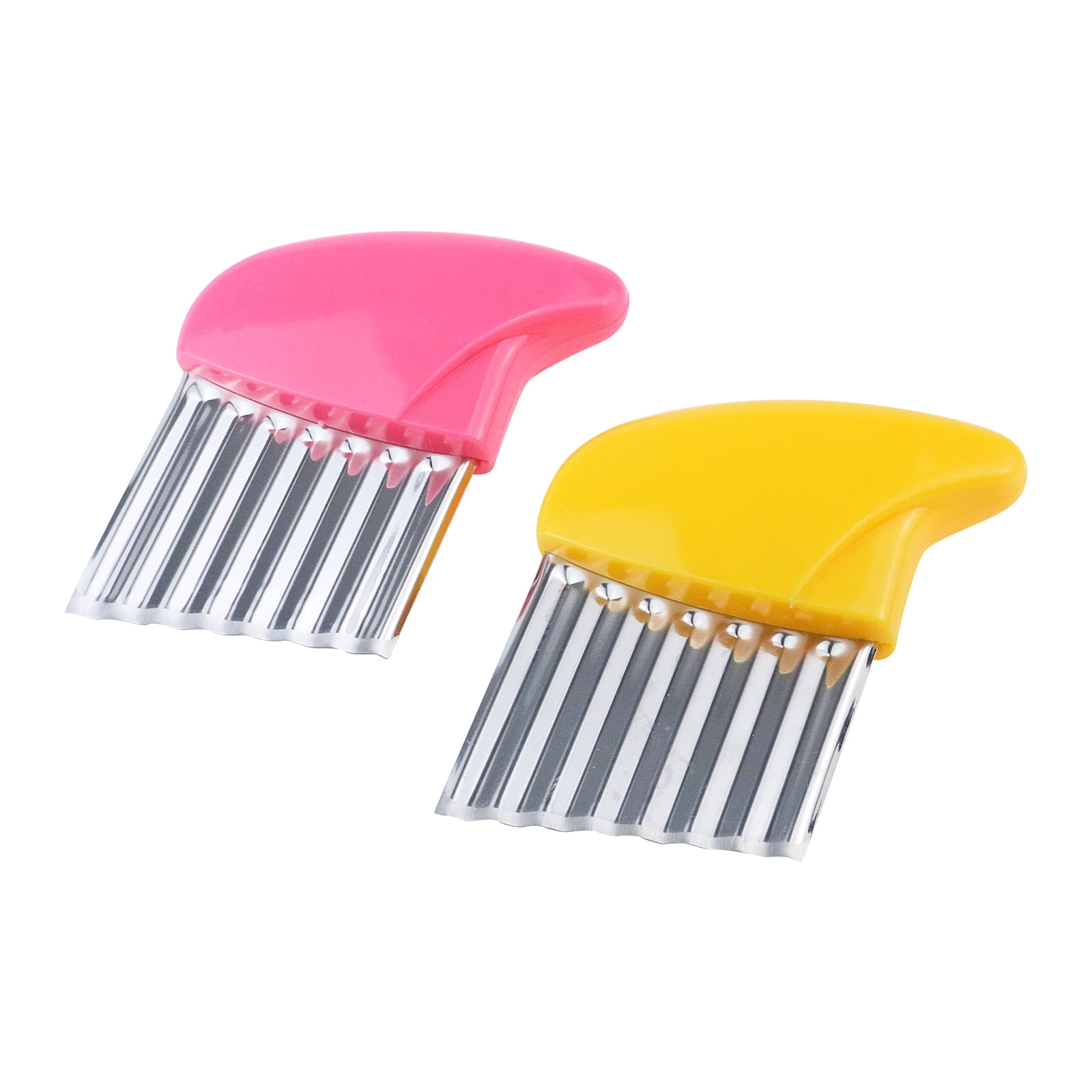 LC LICTOP Stainless Steel Potato Crinkle Cutter Vegetables Wavy Chopper ...