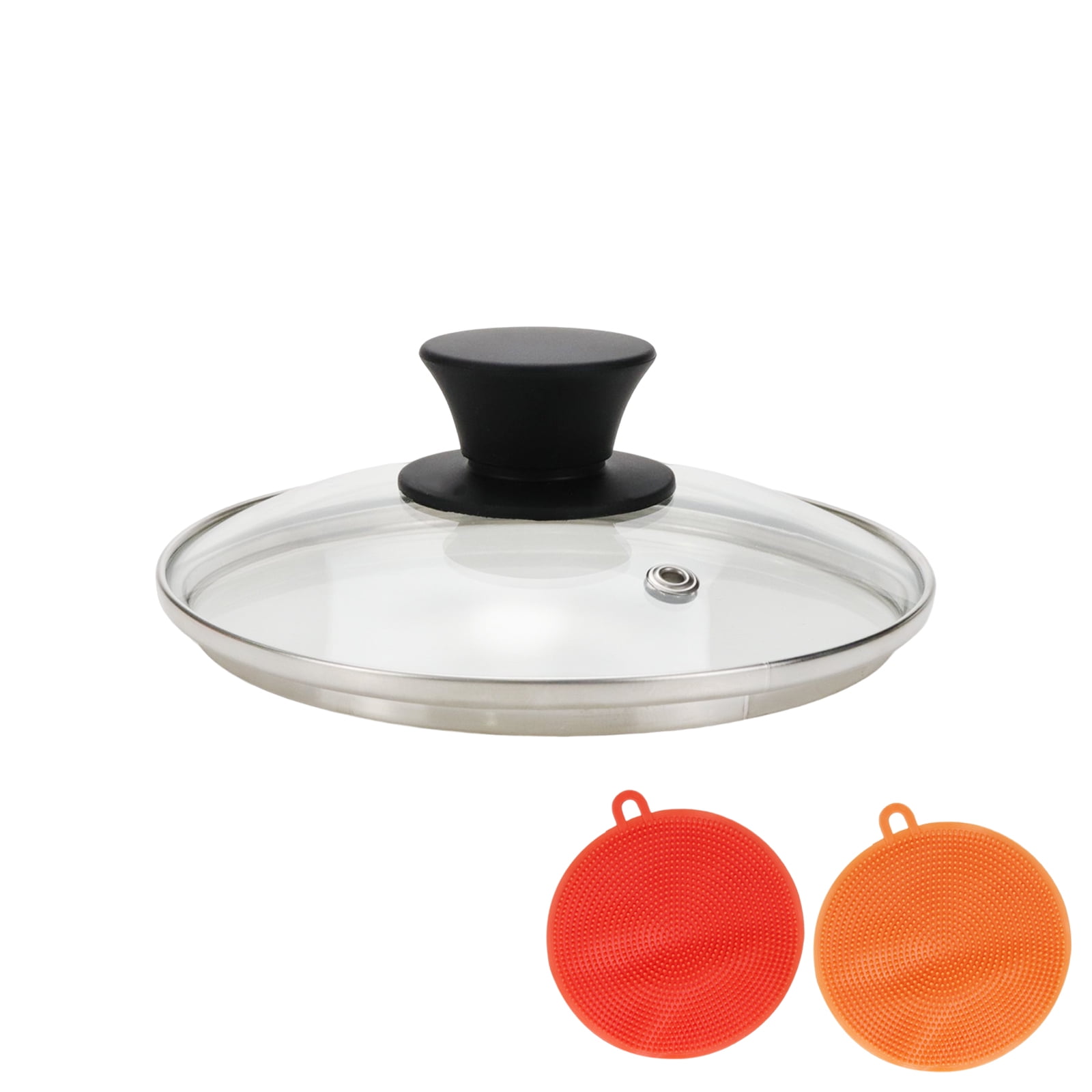 LC LICTOP Stainless Steel Silicone Handle Cookware Pan Lid, 6.22" Thick ...