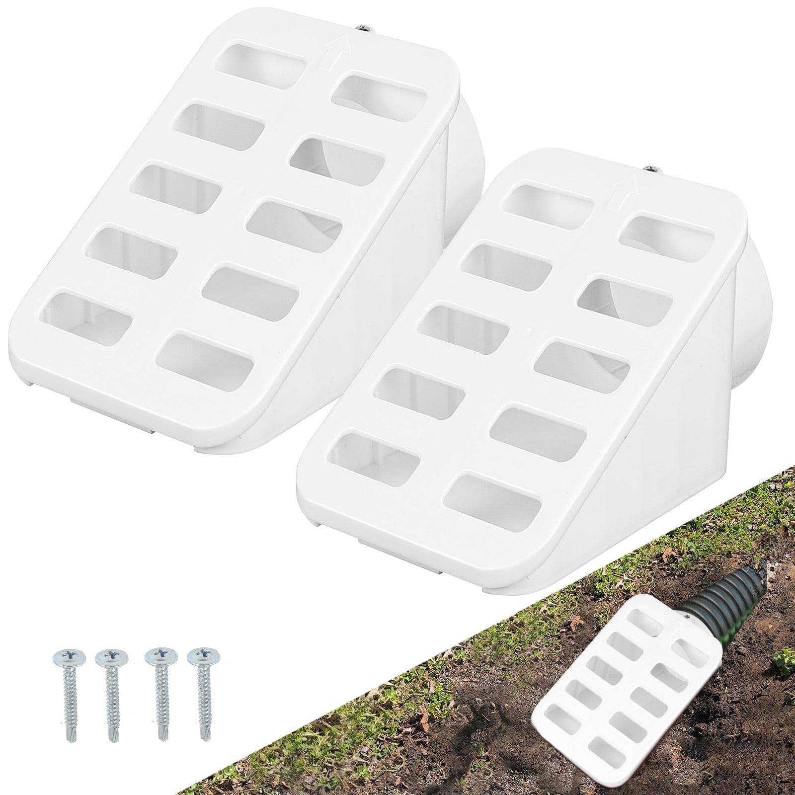 LC-dolida 2 Pack Angled Drainage Grate,Gutter Downspout Extensions ...