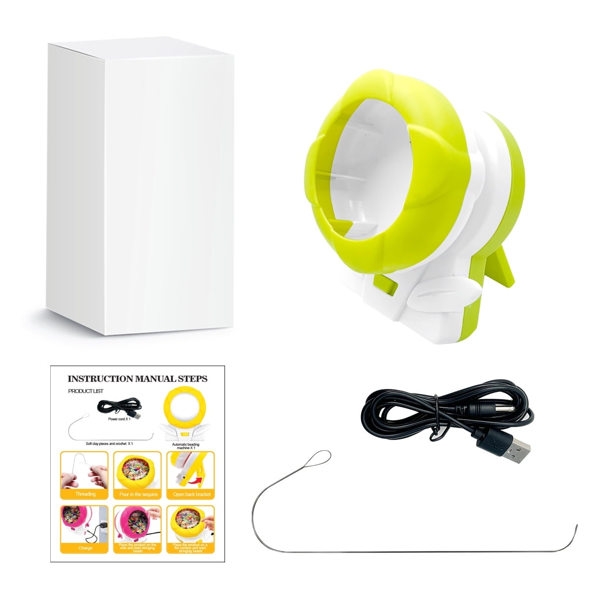 LC-dolida Electric Bead Spinner, Automatic Beading Machine for Jewelry ...