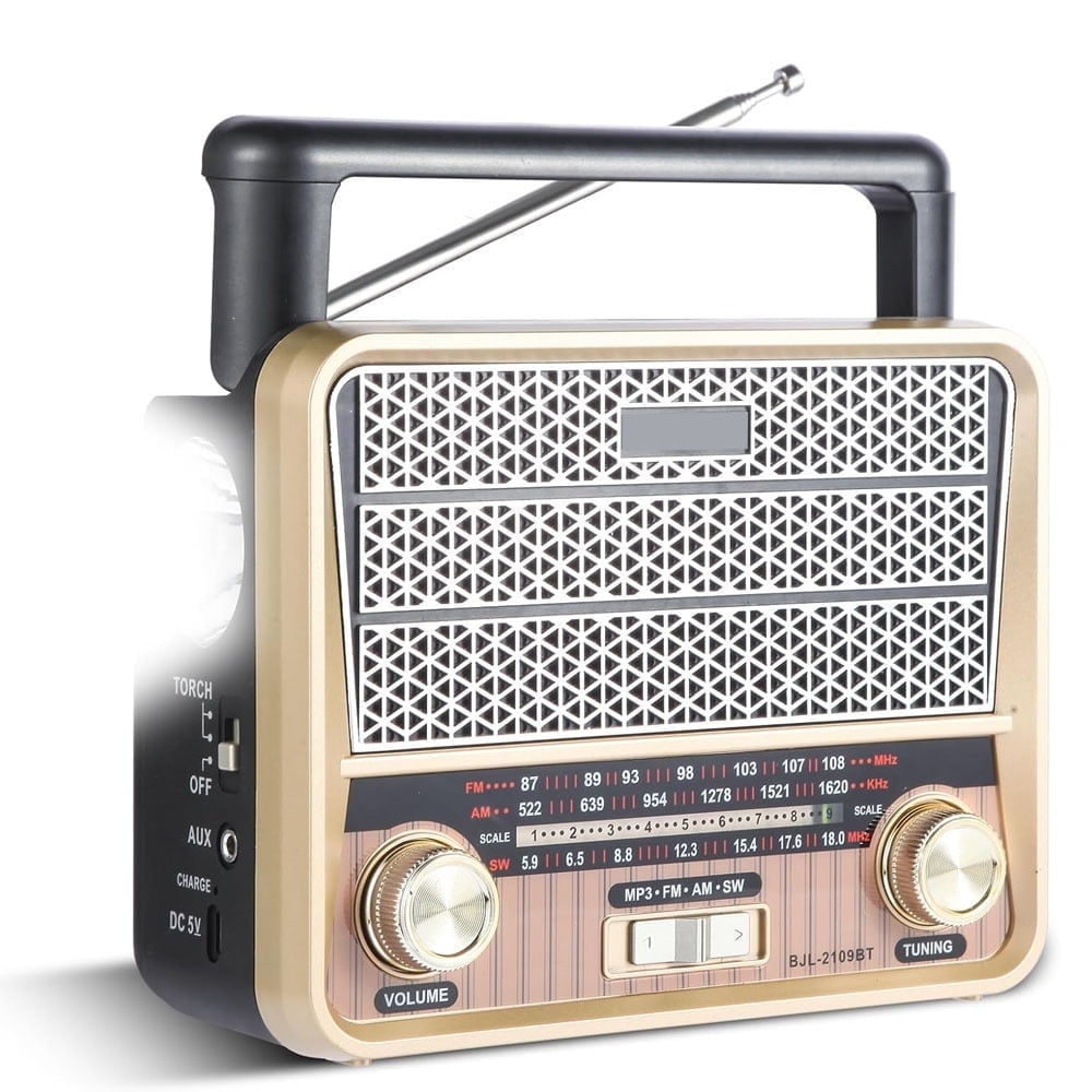 LC-dolida Portable Emergency Radio AM/FM/SW with Bluetooth LED ...