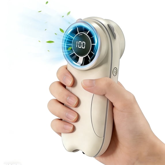 LC-dolida Portable Handheld Fan - Desk Neck Bladeless Fan with LED ...