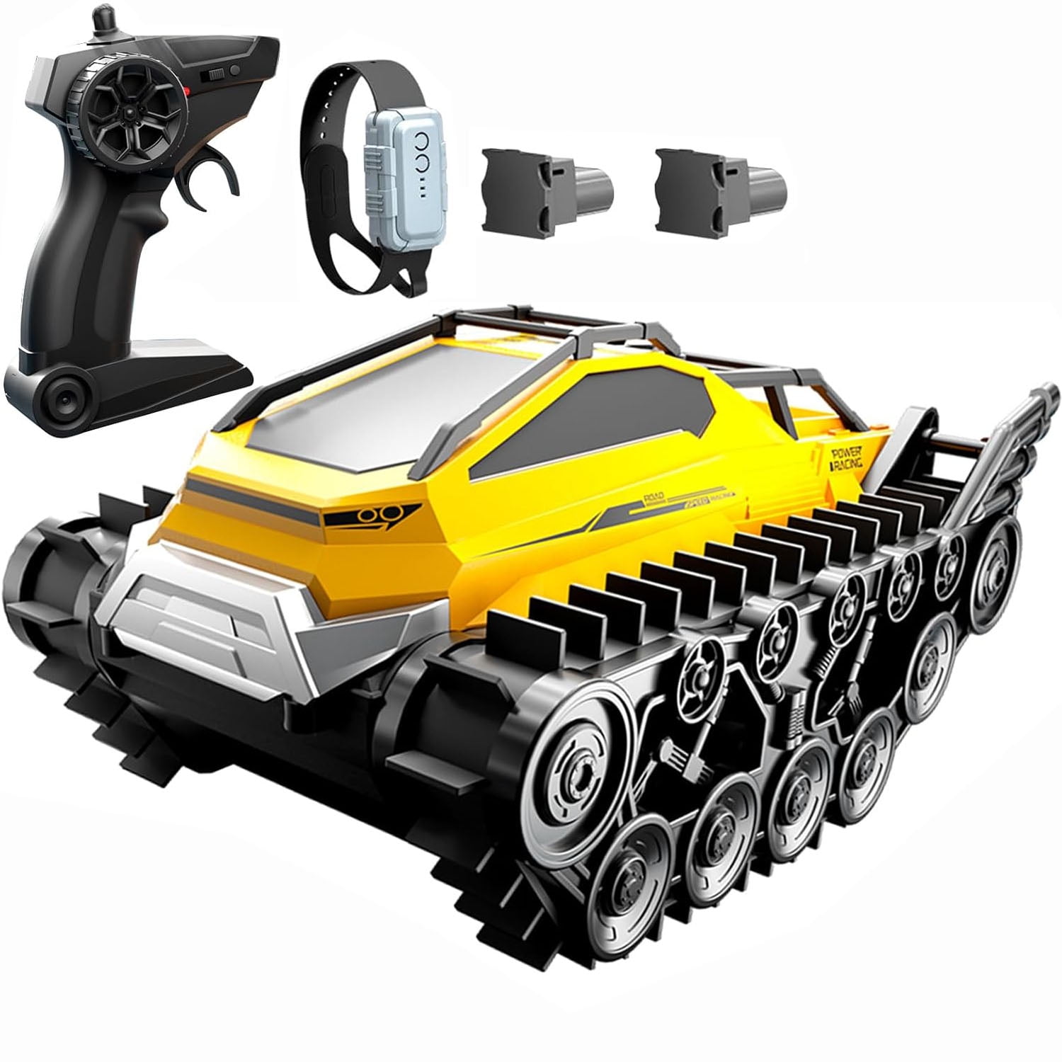 LC-dolida Remote Control Tank Car Toy, 2.4 GHz Amphibious Armored ...