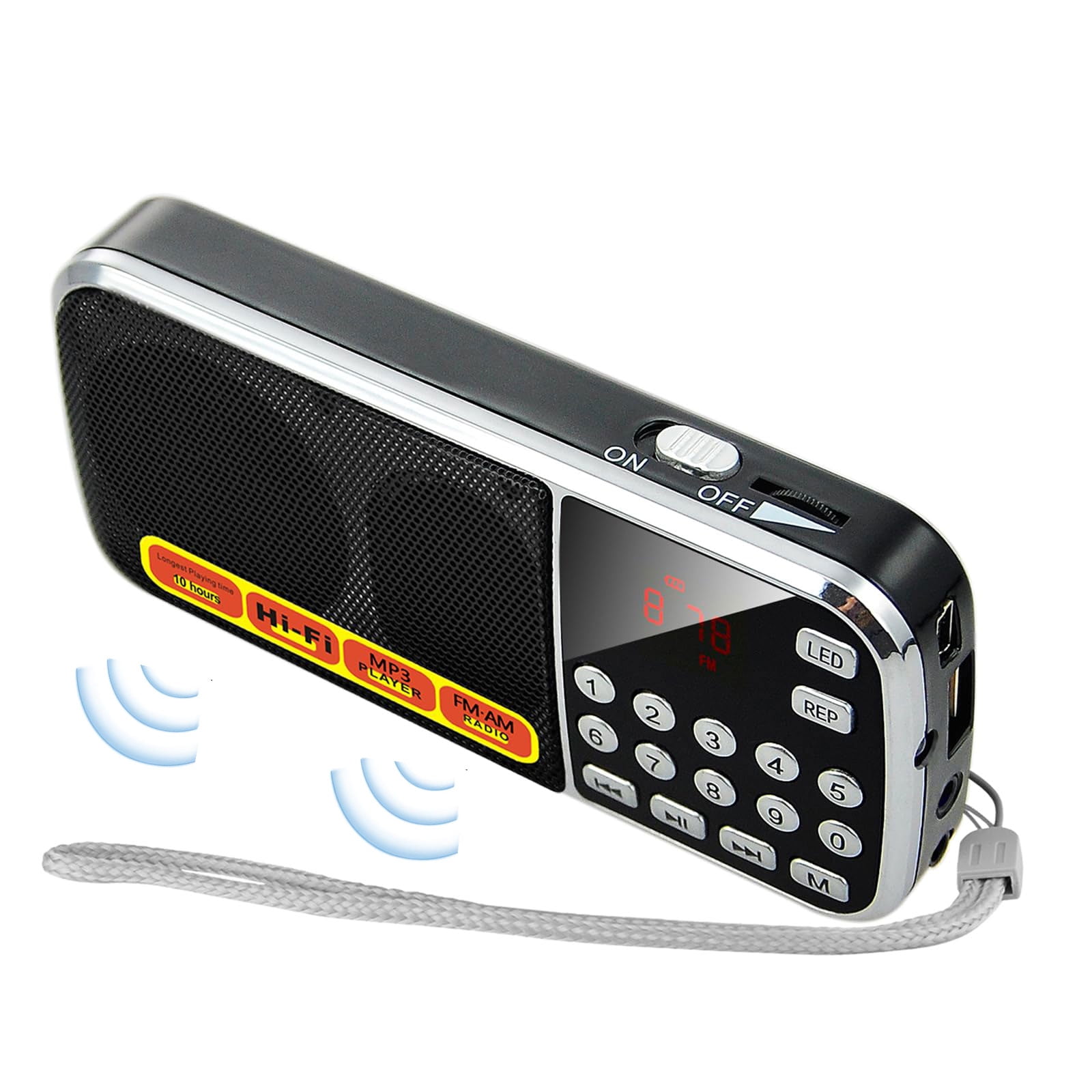 LC-dolida Small Portable Radio AM FM, Battery Operated Radio with ...