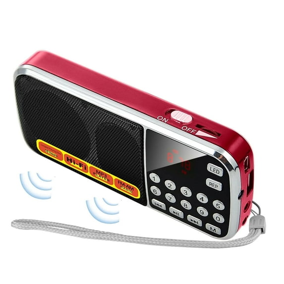 LC-dolida Small Portable Radio AM FM, Battery Operated Radio with ...
