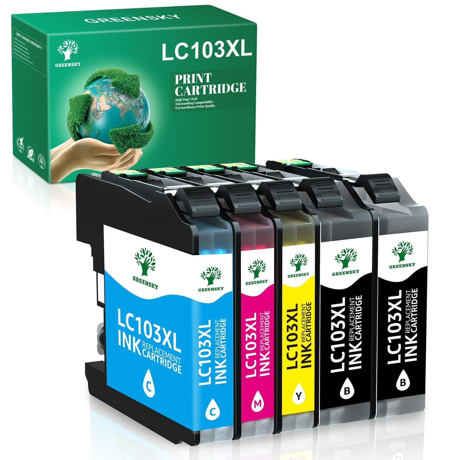 LC103 Compatible Ink Cartridge Replacement for Brother LC-103XL LC103XL ...