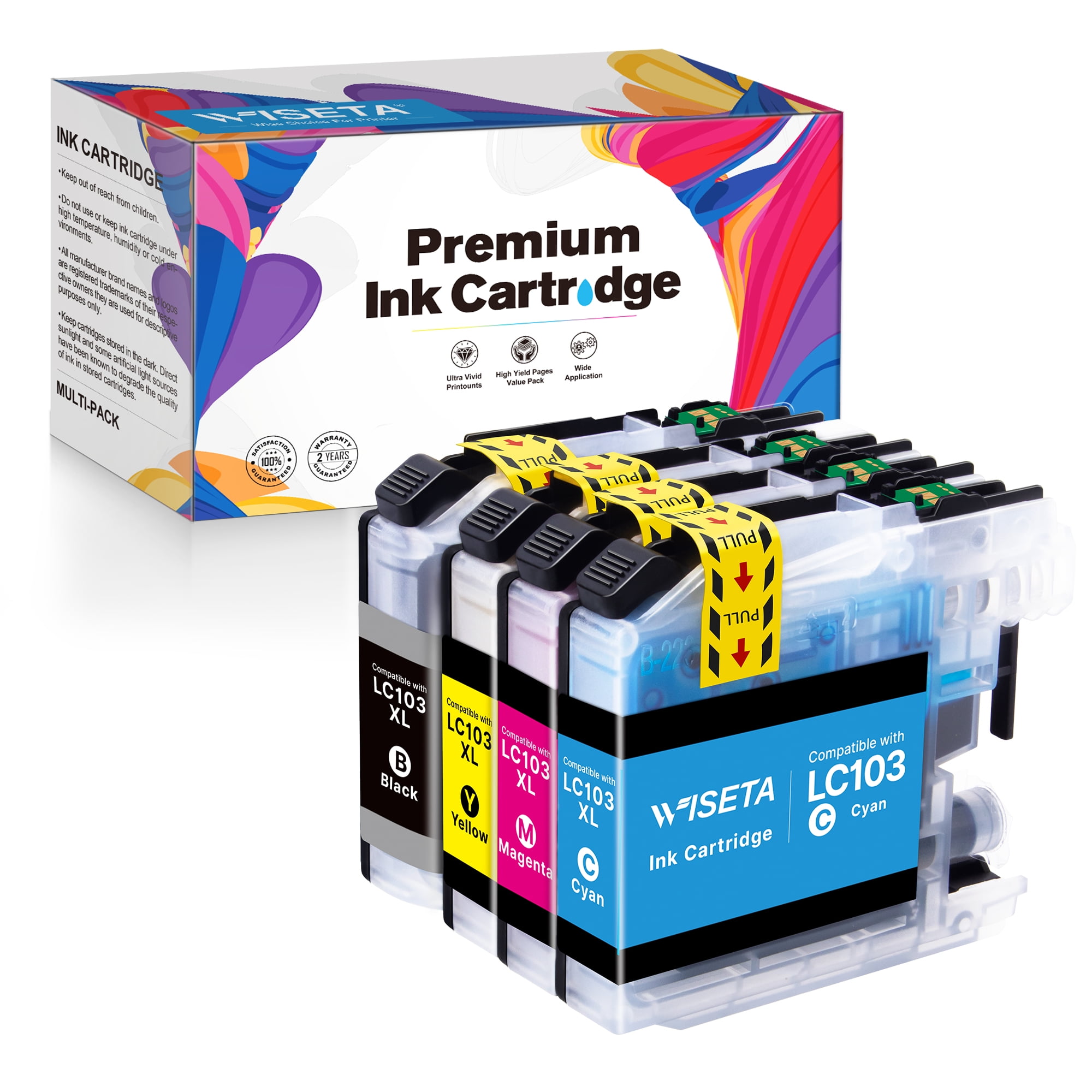 WISETA Ink Cartridges for LC103 XL, Compatible with Brother MFC-J870DW ...