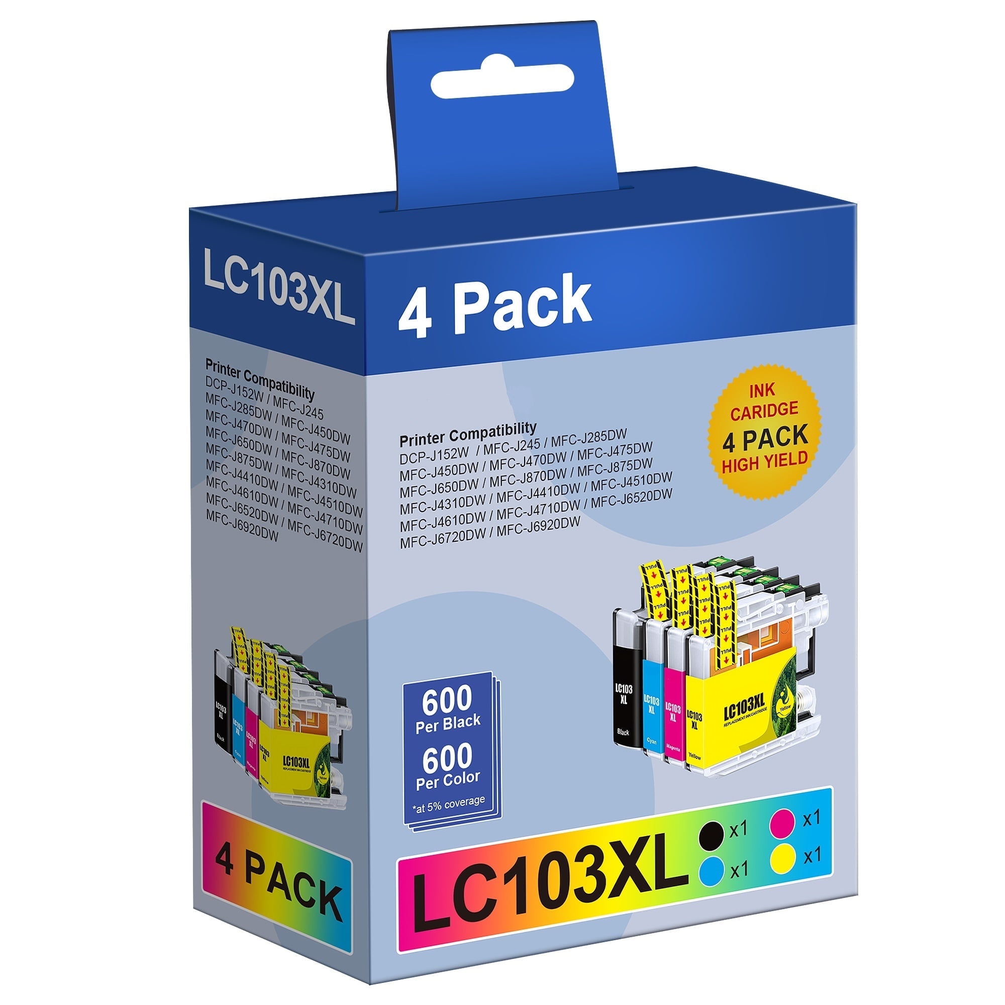 LC103 LC103XL Ink Cartridges Compatible for brother lc103 lc103xl Work ...