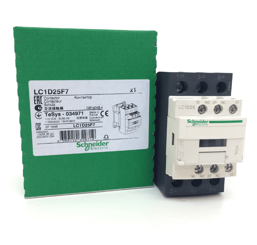 LC1D25F7C Schneider Contactor Coil 110VAC 50/60Hz - Walmart.com
