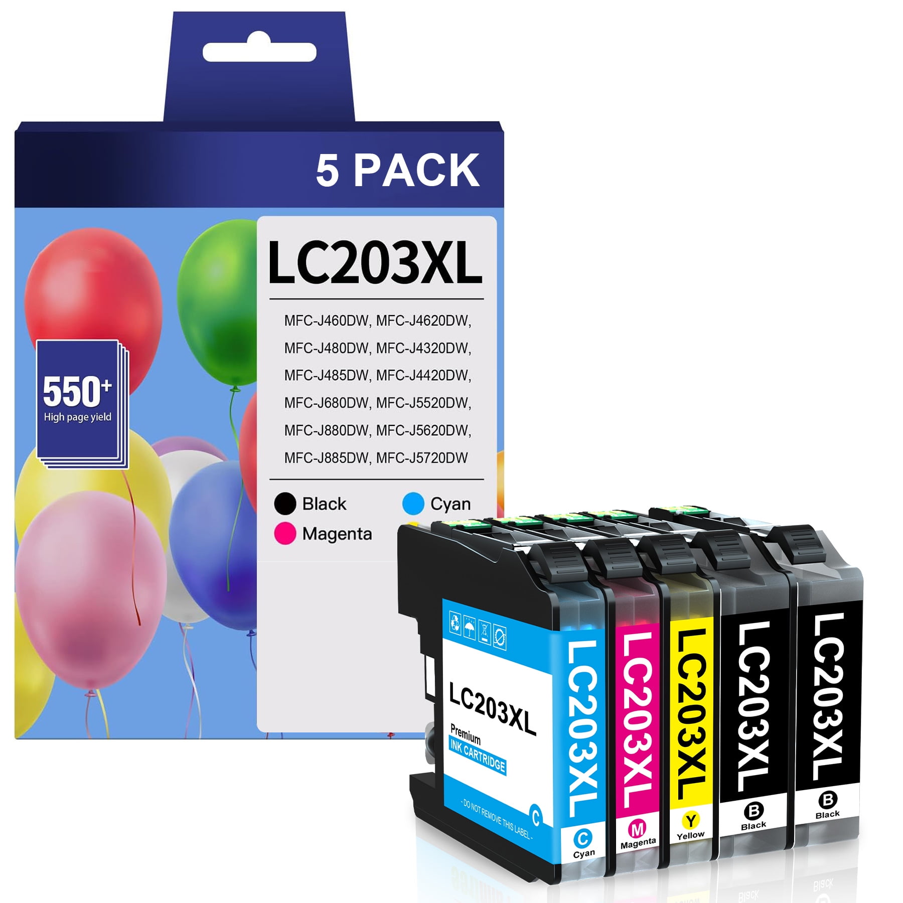 Brother LC203 LC201 LC203XL Ink Cartridges for MFC-J880DW, J480DW ...